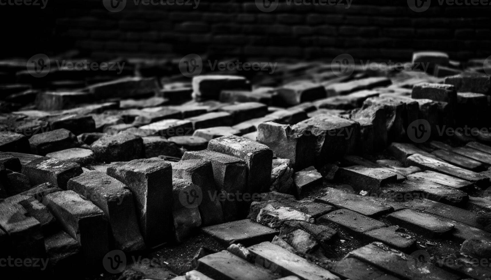 Old ruined construction site showcases ancient stone material and block ...