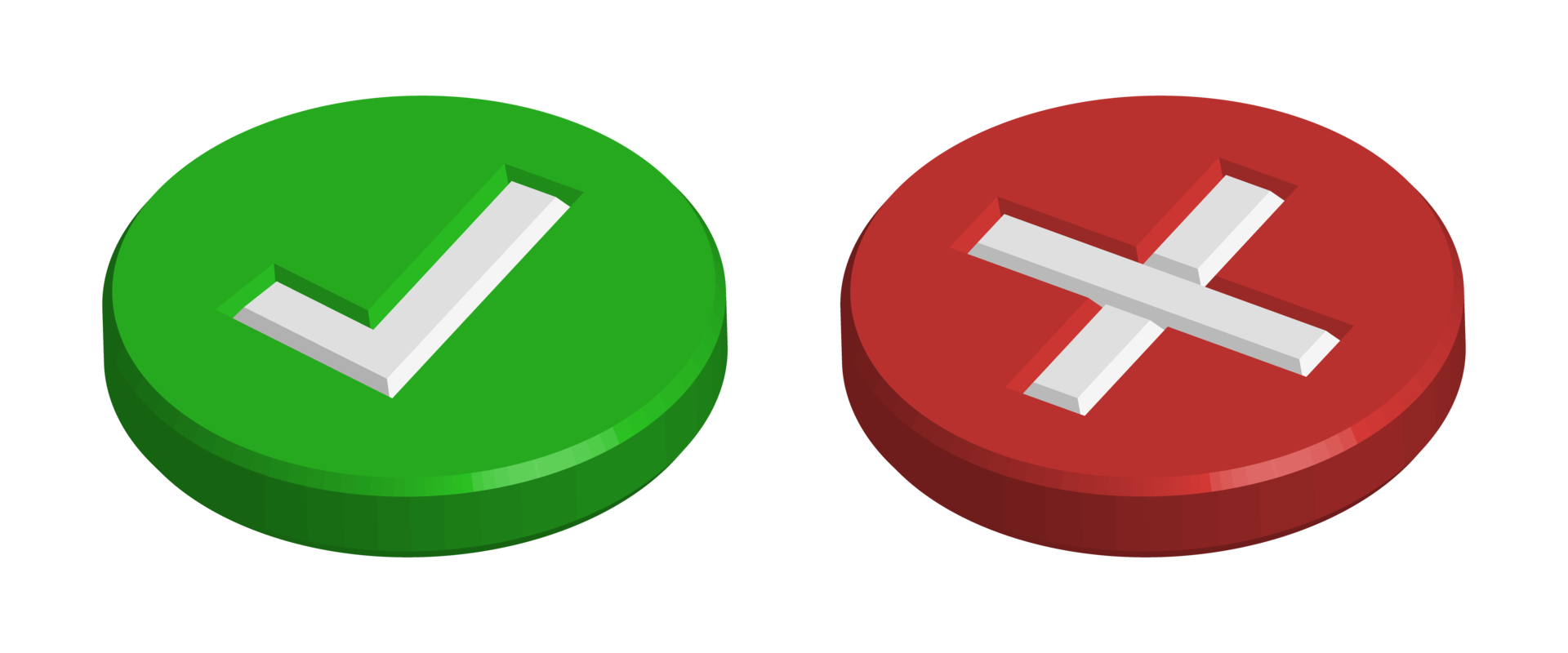 Tick And Cross Mark Png