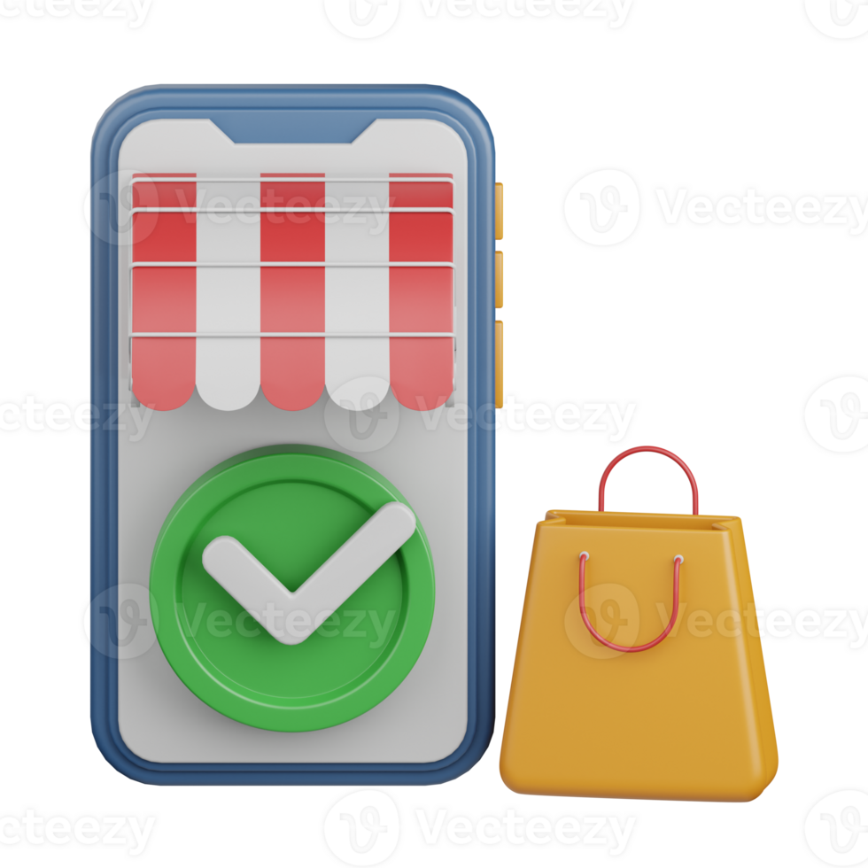 3d rendering shopping online isolated useful for ecommerce, business ...