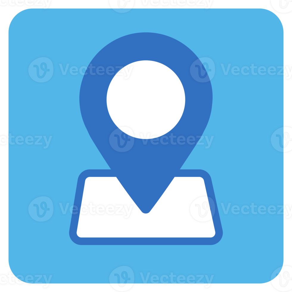 Check in flat icon in blue square. 25213528 PNG