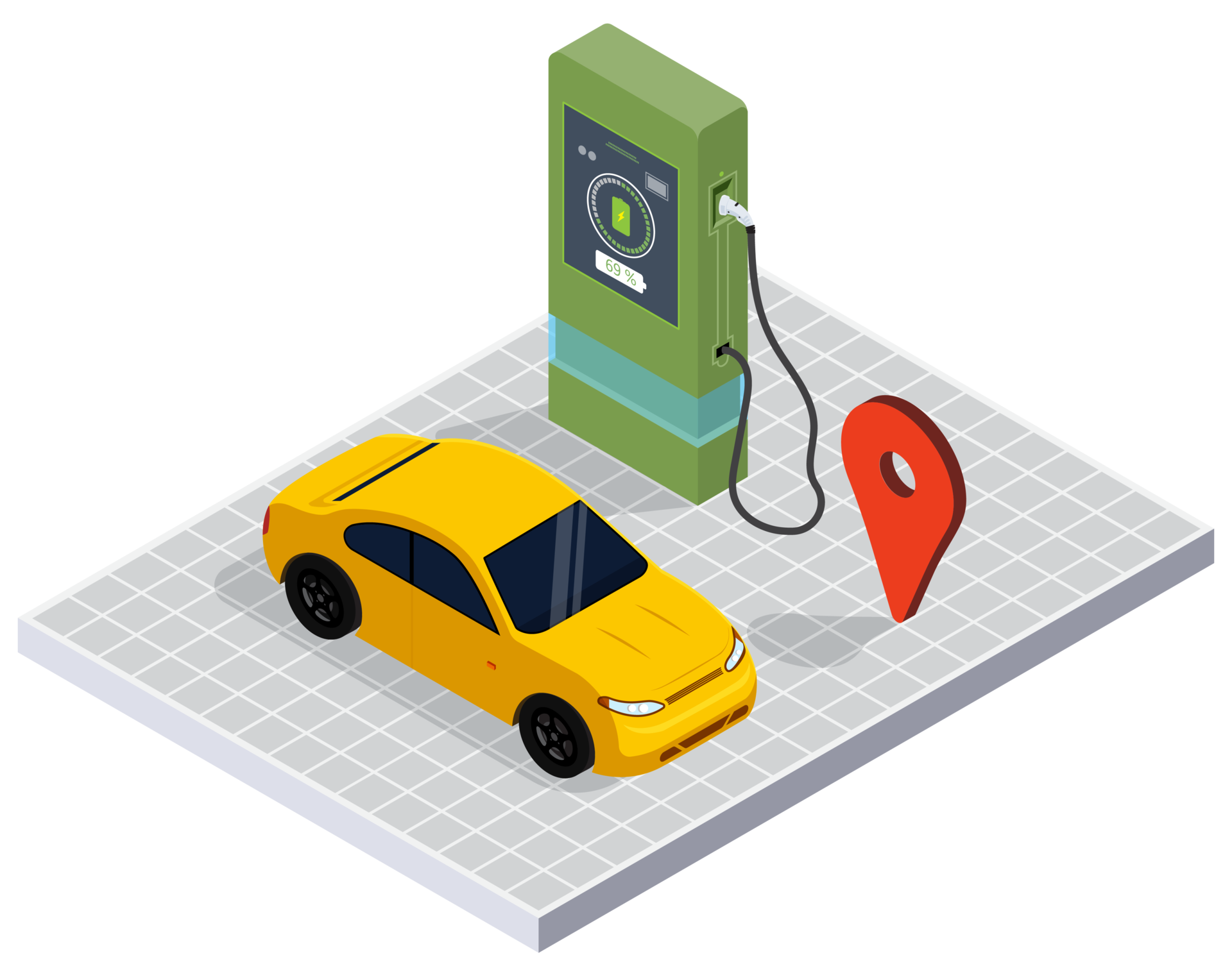 Charging station. Isometric electric recharging point 25218127 PNG Charging station. Isometric electric recharging point 25218127 PNG