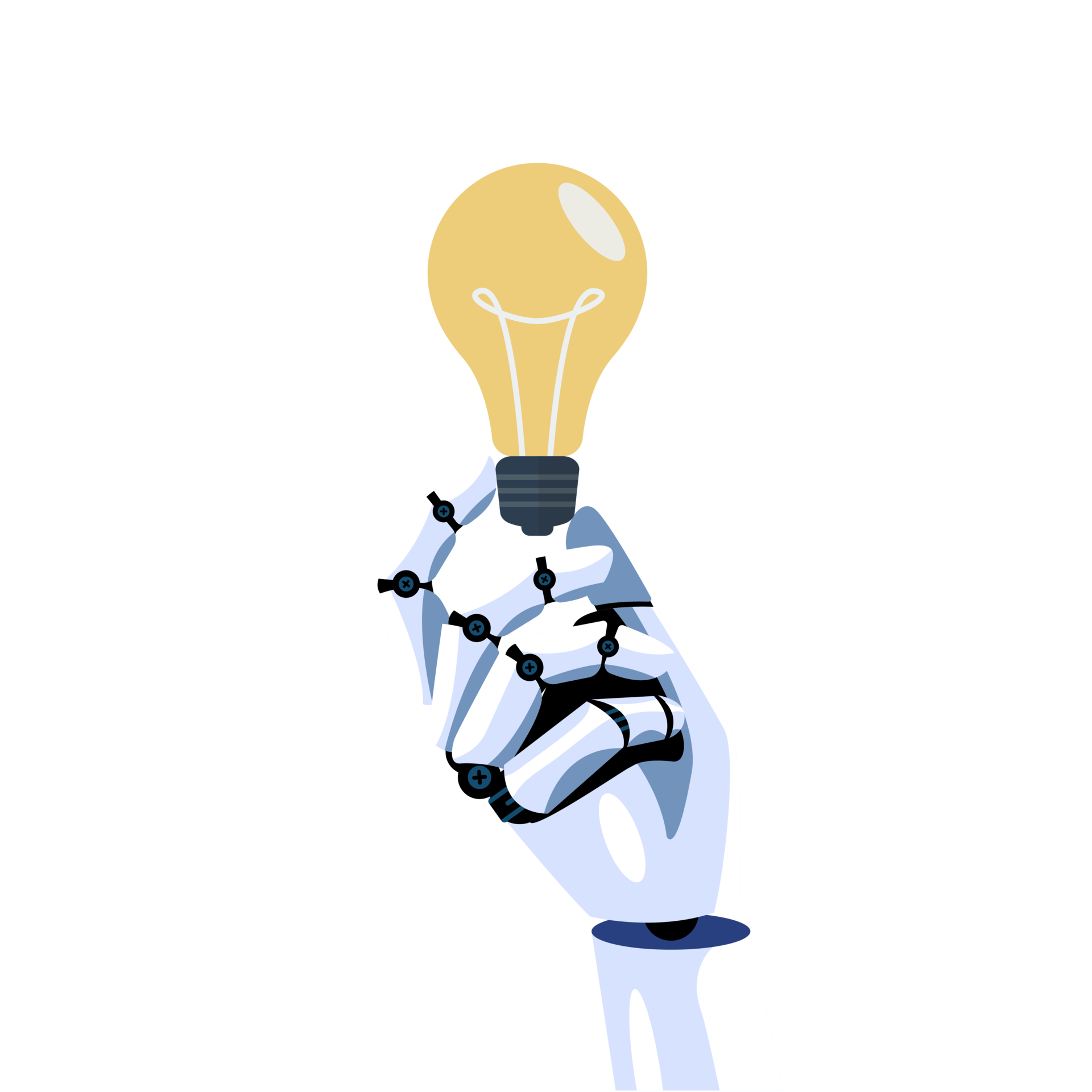 Robot hand is holding lightbulb idea 25219739 PNG Robot hand is holding lightbulb idea 25219739 PNG