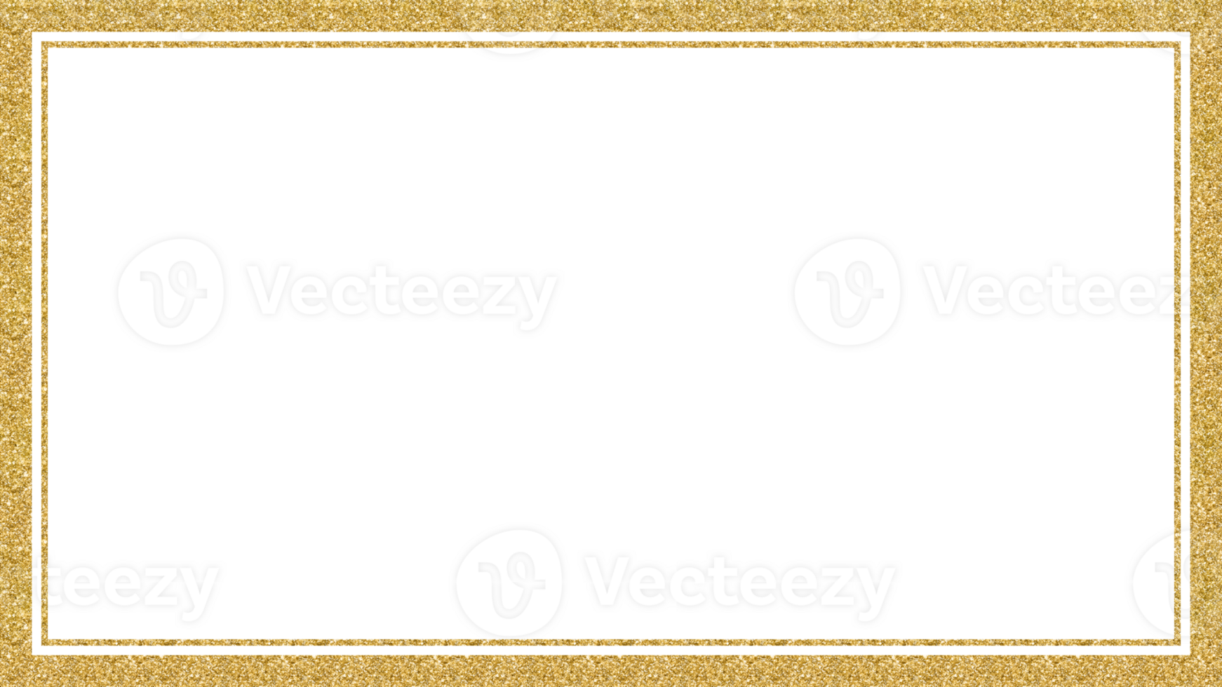 Gold glitter frame rectangle transparent 25222487 PNG