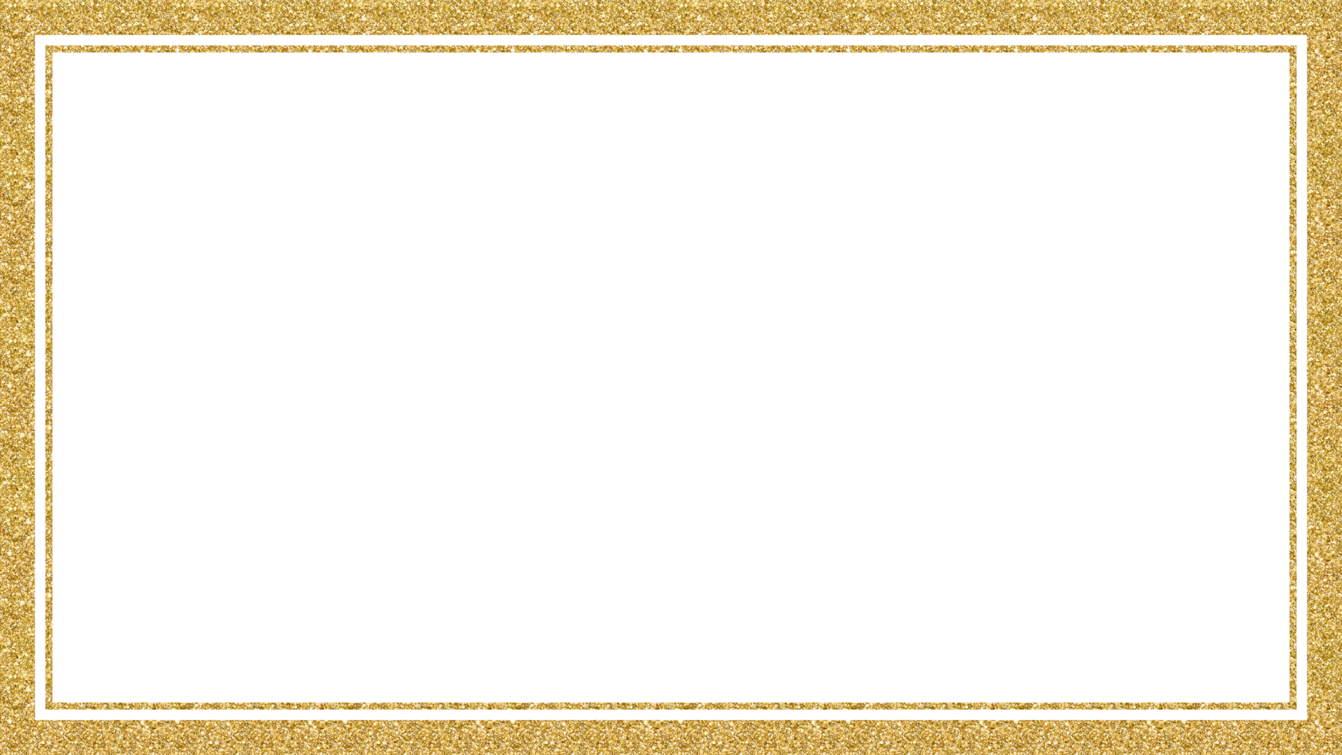 Gold glitter frame rectangle transparent 25222487 PNG