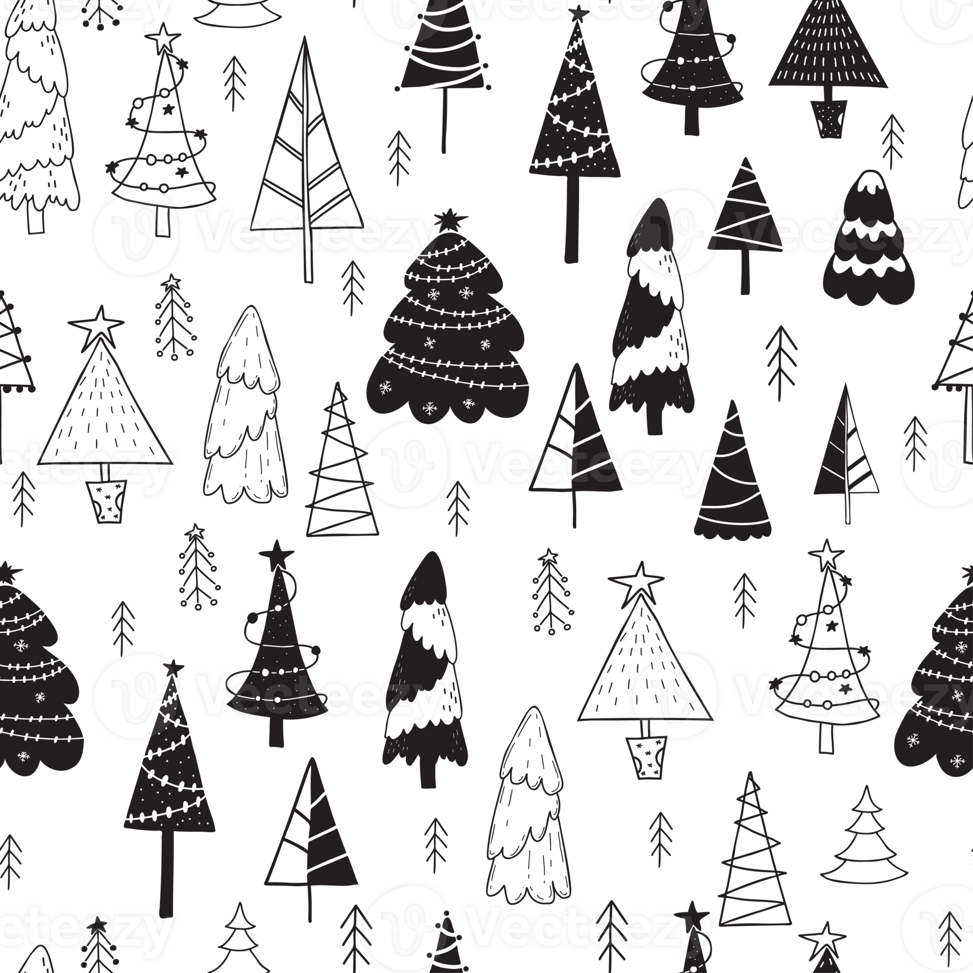 Seamless Pattern Of Christmas Trees 25222541 PNG seamless-pattern-of-christmas-trees-25222541-png