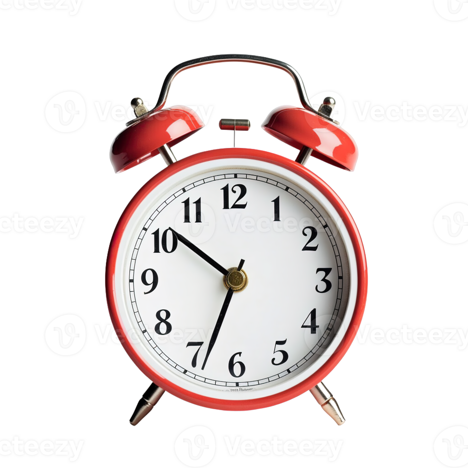Red alarm clock on a transparent background. 25224898 PNG