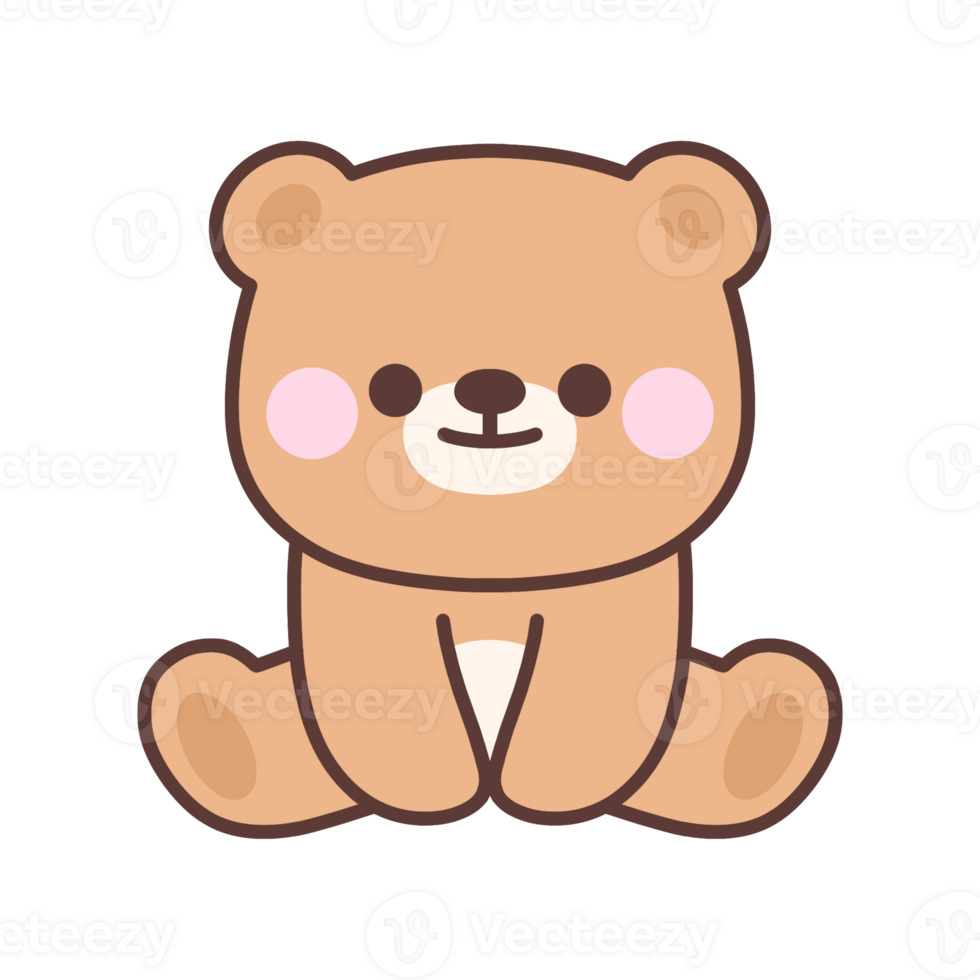 Cute bear sitting.Animal cartoon character design. 25225712 PNG Cute bear sitting.Animal cartoon character design. 25225712 PNG
