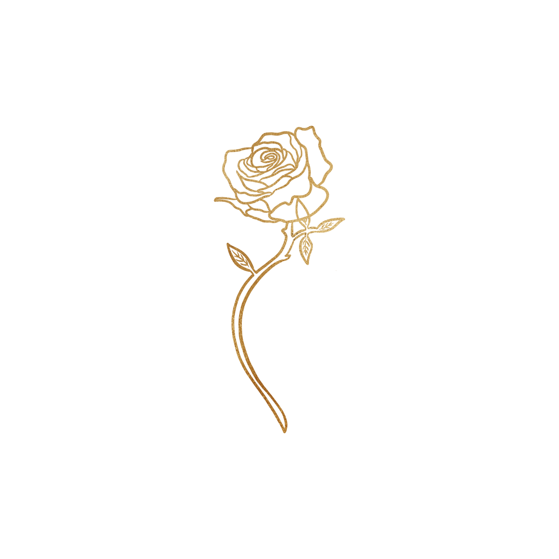 Gold Rose Drawing 25239878 Png