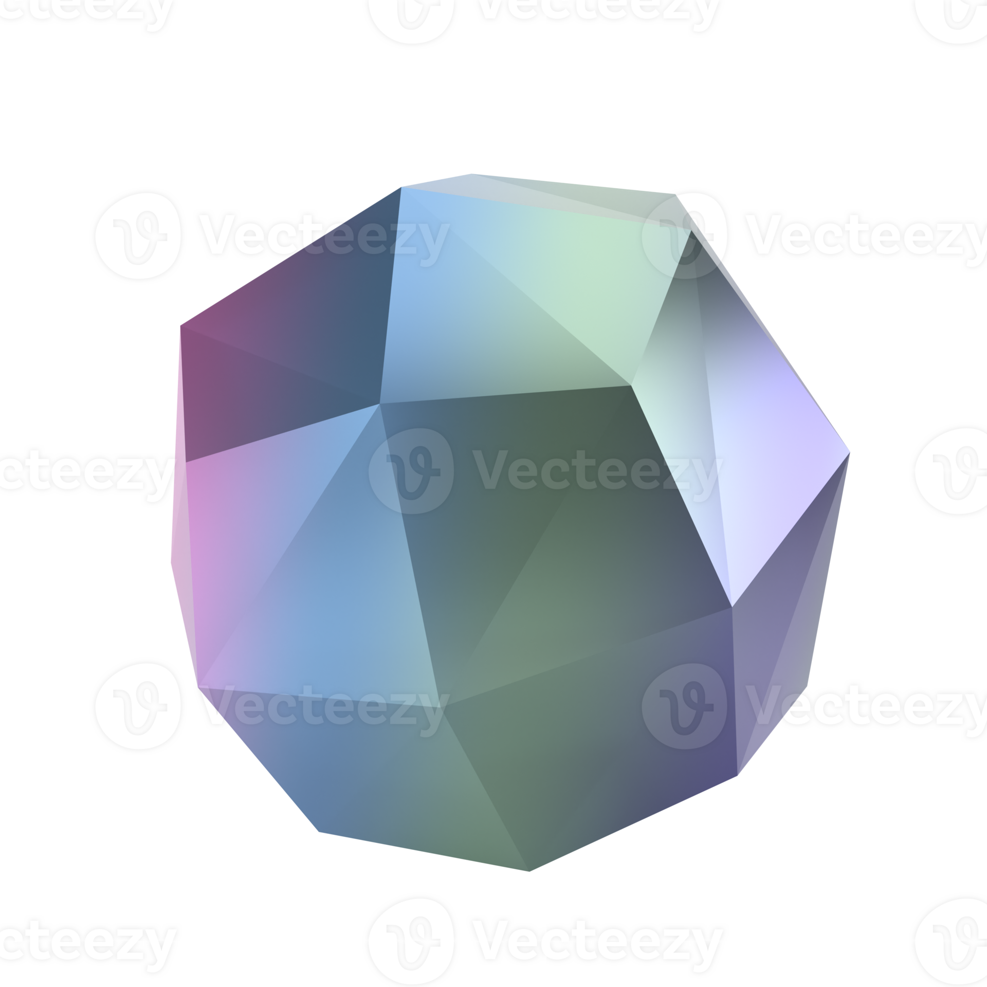 3d Element Abstract Polygon Ball Metal Geometric Shape Realistic Glossy Gradient Luxury