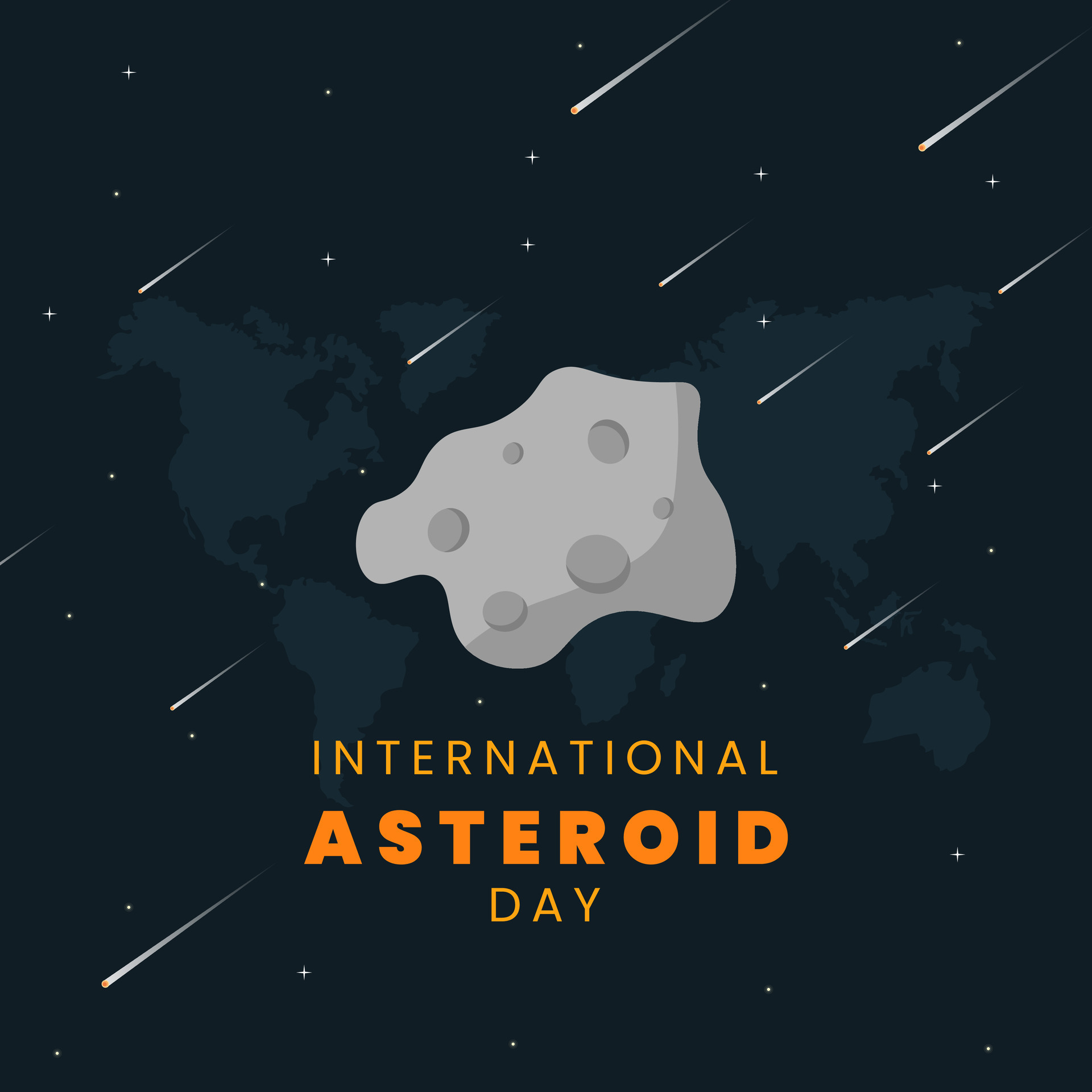 International asteroid day vector graphic. International asteroid day ...