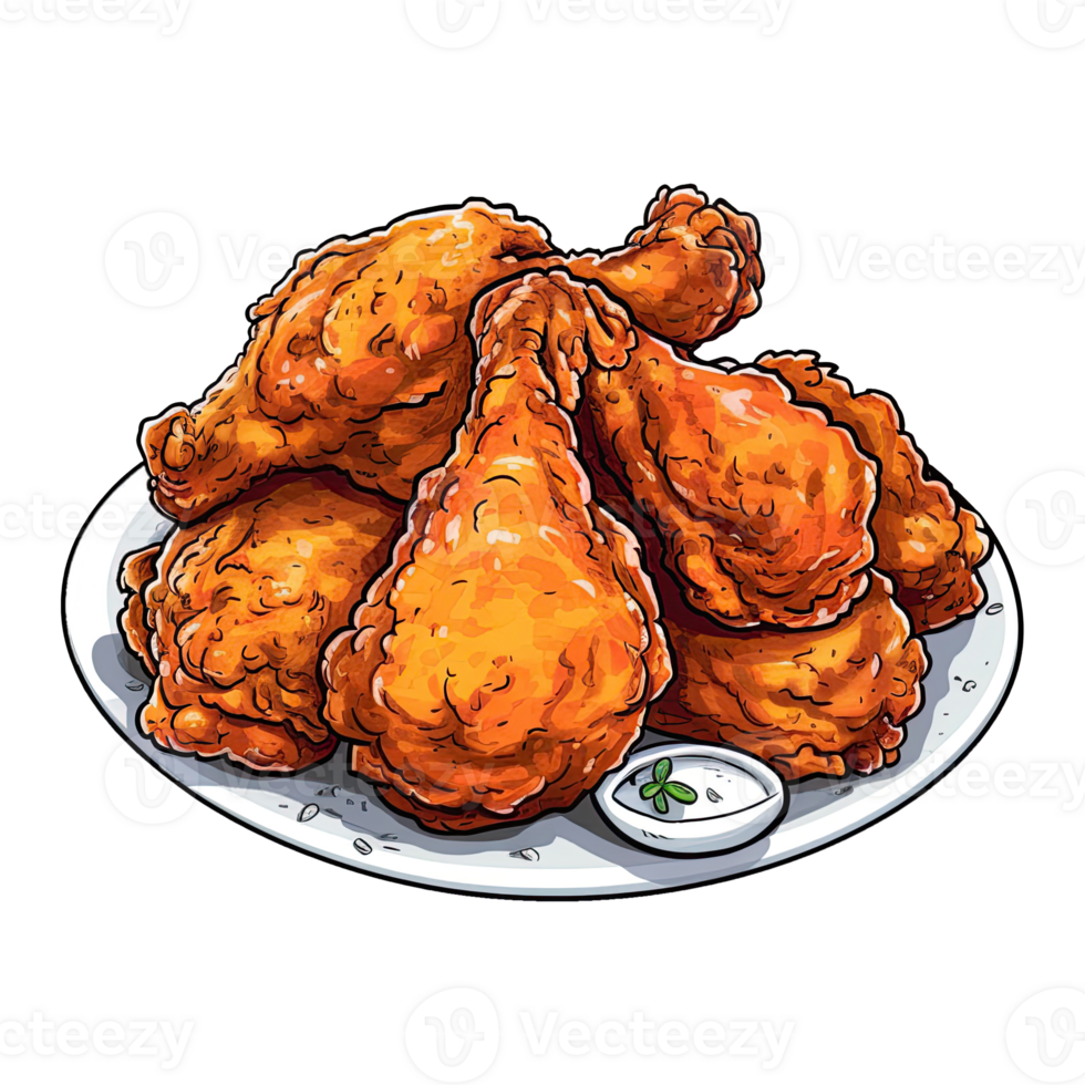 Pollo Frito Dibujo