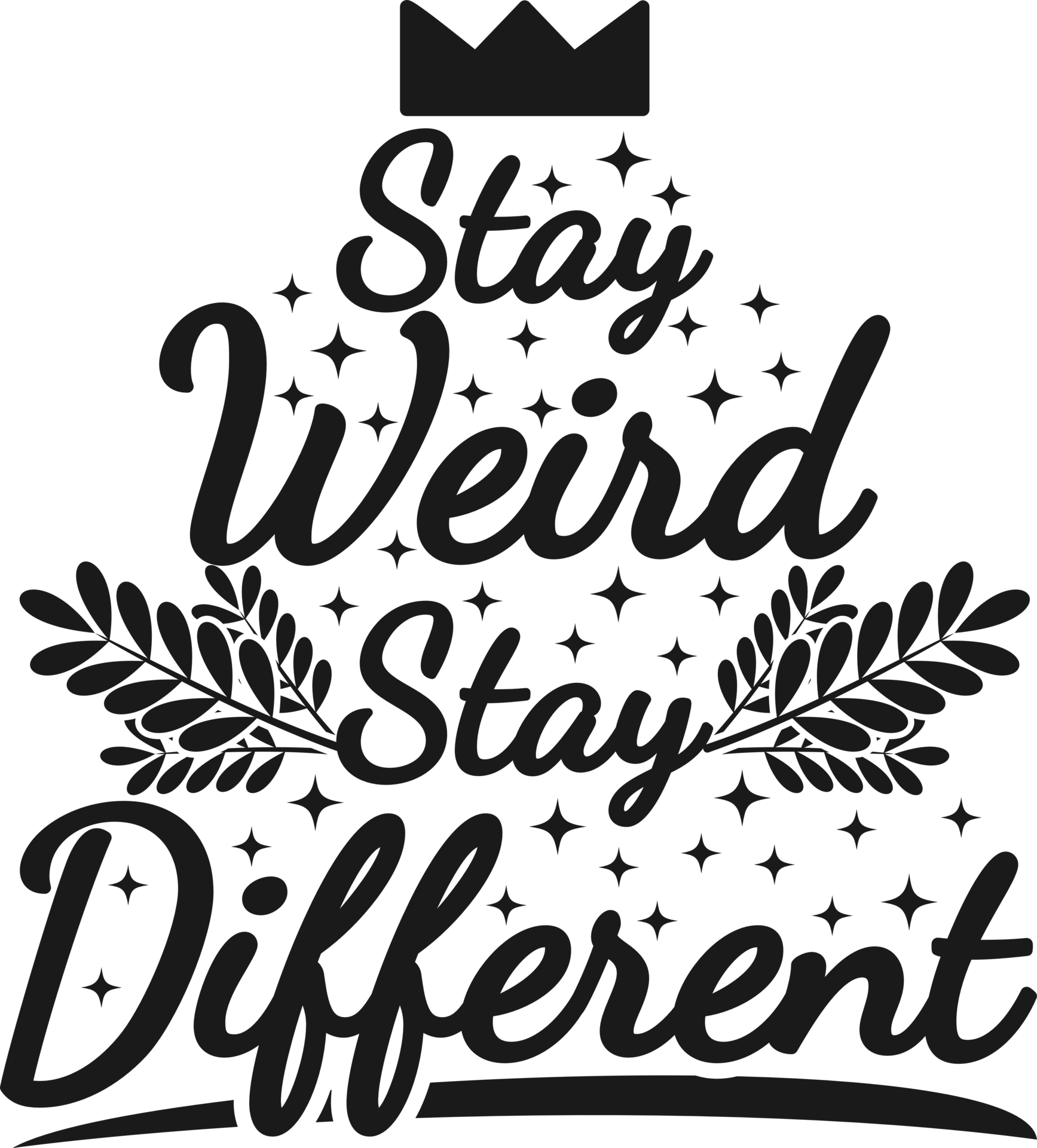 Stay Weird Stay Different Motivational Typography Quote Design stay-weird-stay-different-motivational-typography-quote-design