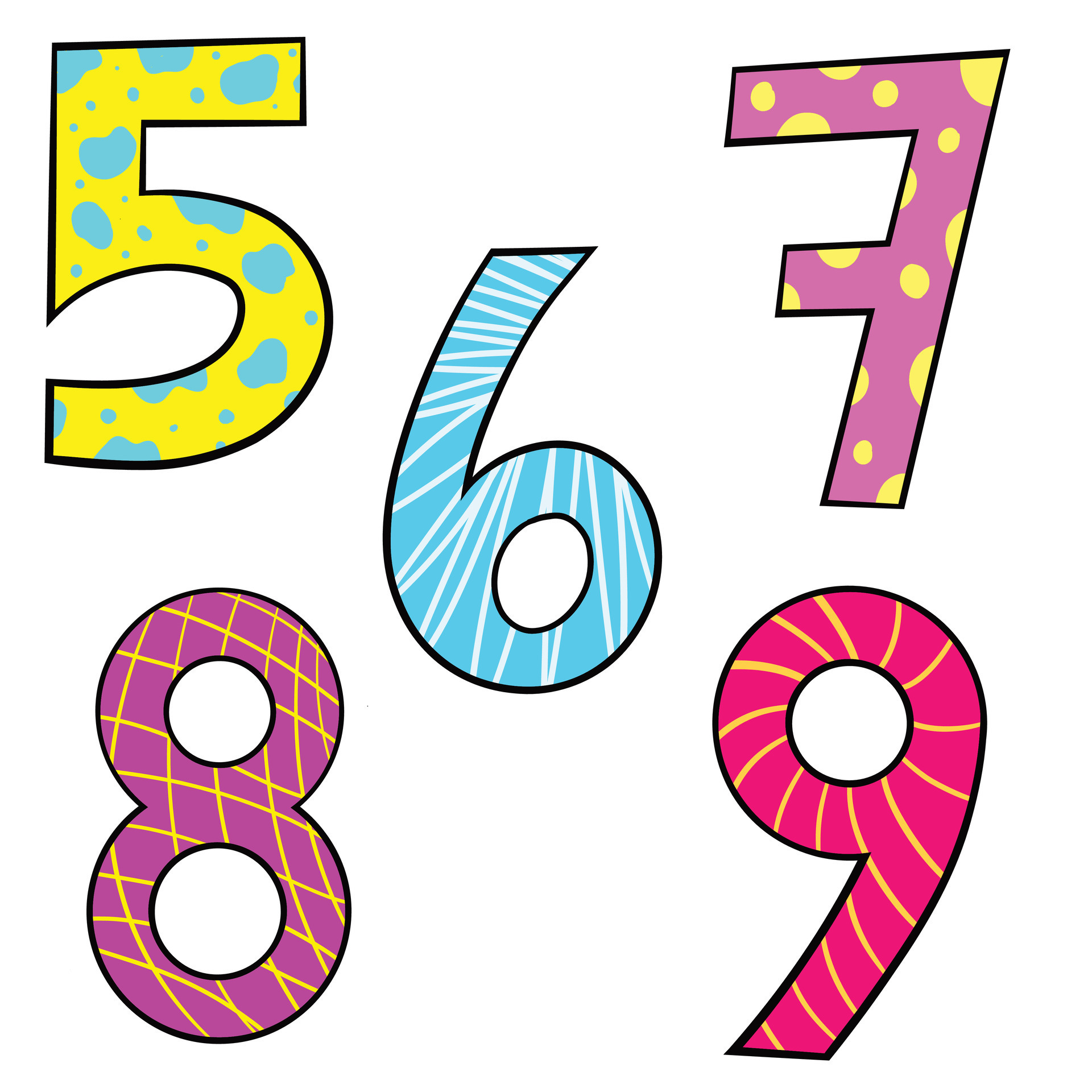 Set of Cute Vector Clipart Numbers, 5 to 9 25254625 Vector Art at Vecteezy Set of Cute Vector Clipart Numbers, 5 to 9 25254625 Vector Art at Vecteezy