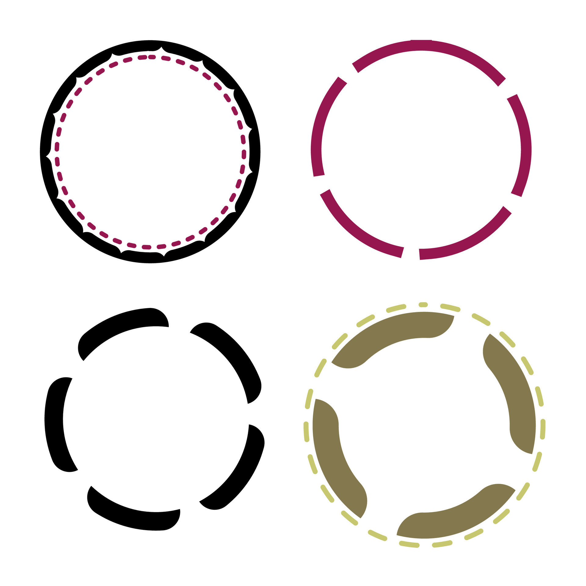 Set Of Circle Shape 25254851 Vector Art at Vecteezy