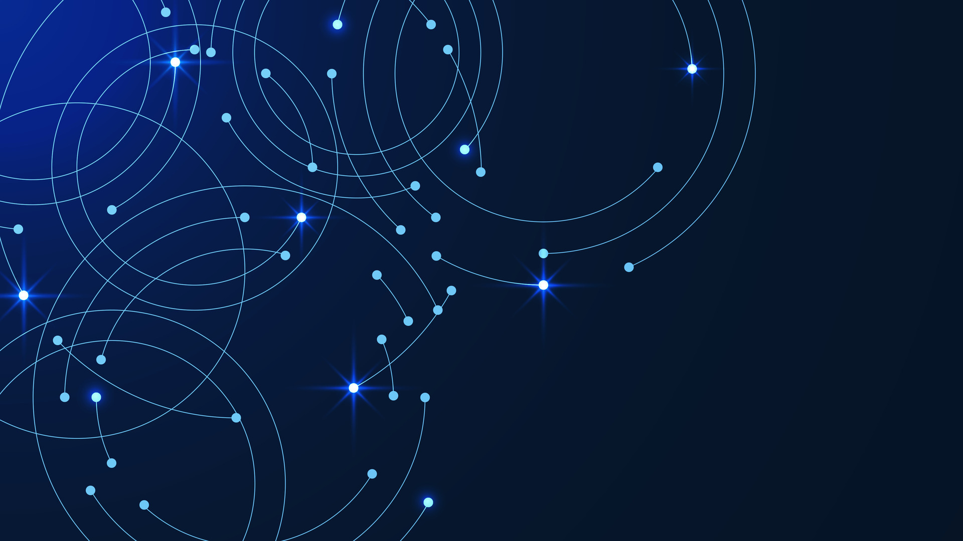 Connecting dots and line circles for network connection, social networking, big data ...