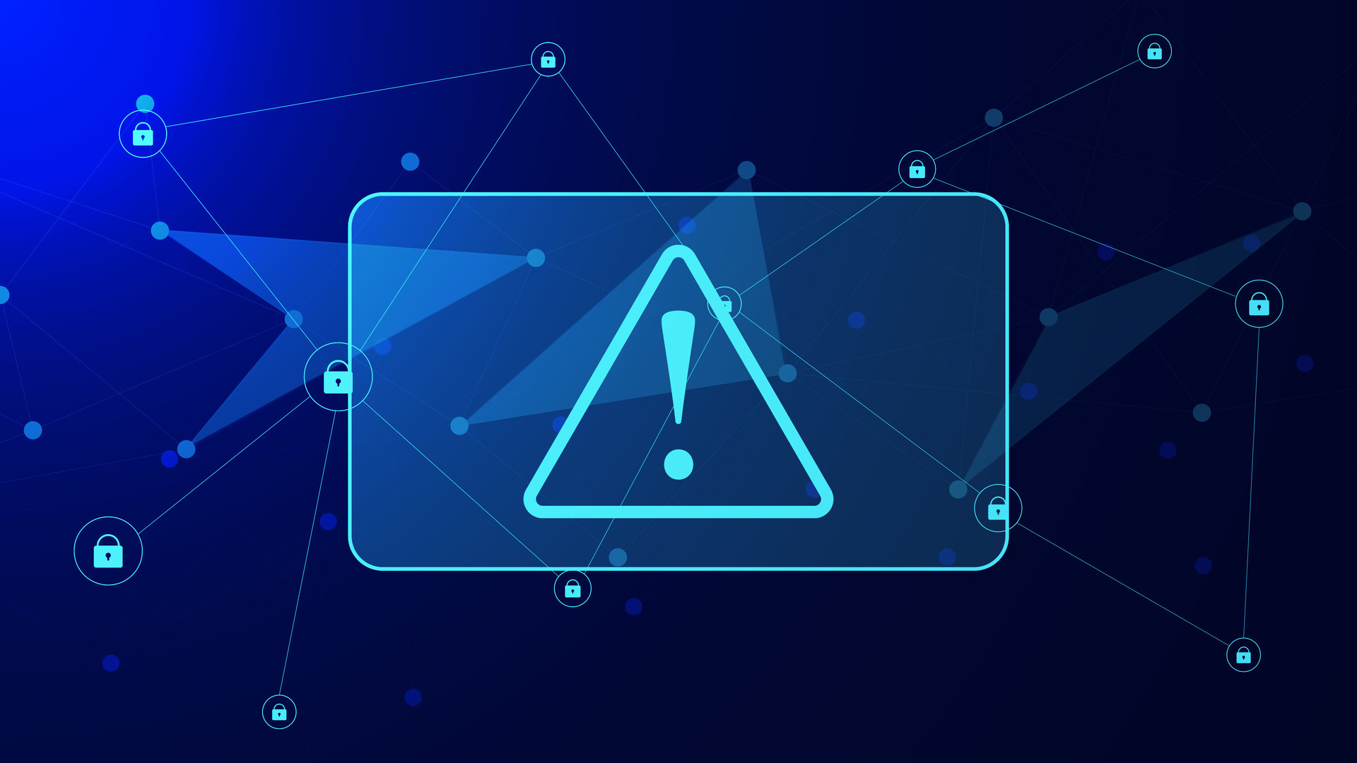 Operating System Error For Computer Or Laptop Screen Error Warning Window On Dark Blue