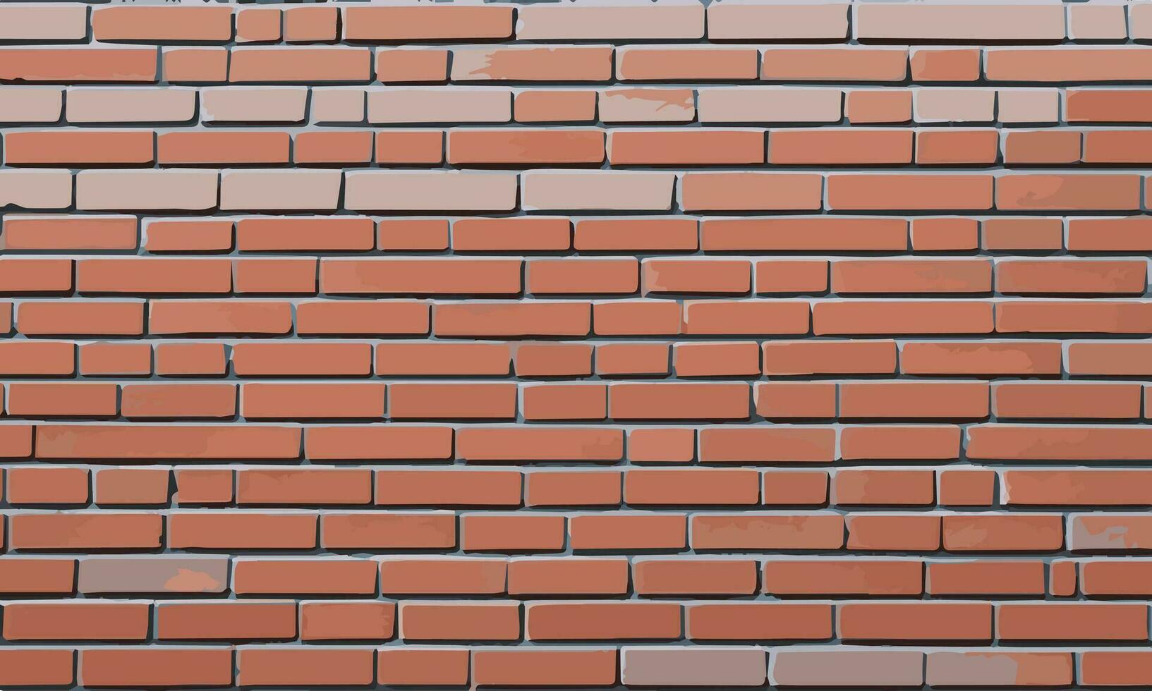 Brown brick wall seamless Vector illustration, closeup old brick wall ...