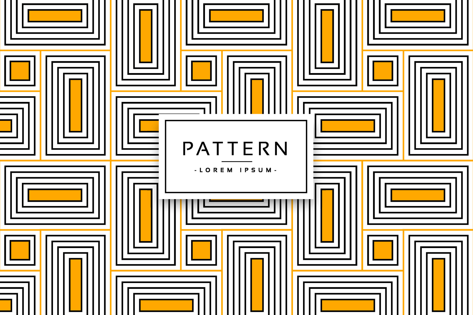 Black and yellow rectangle line pattern. Geometric background with ...