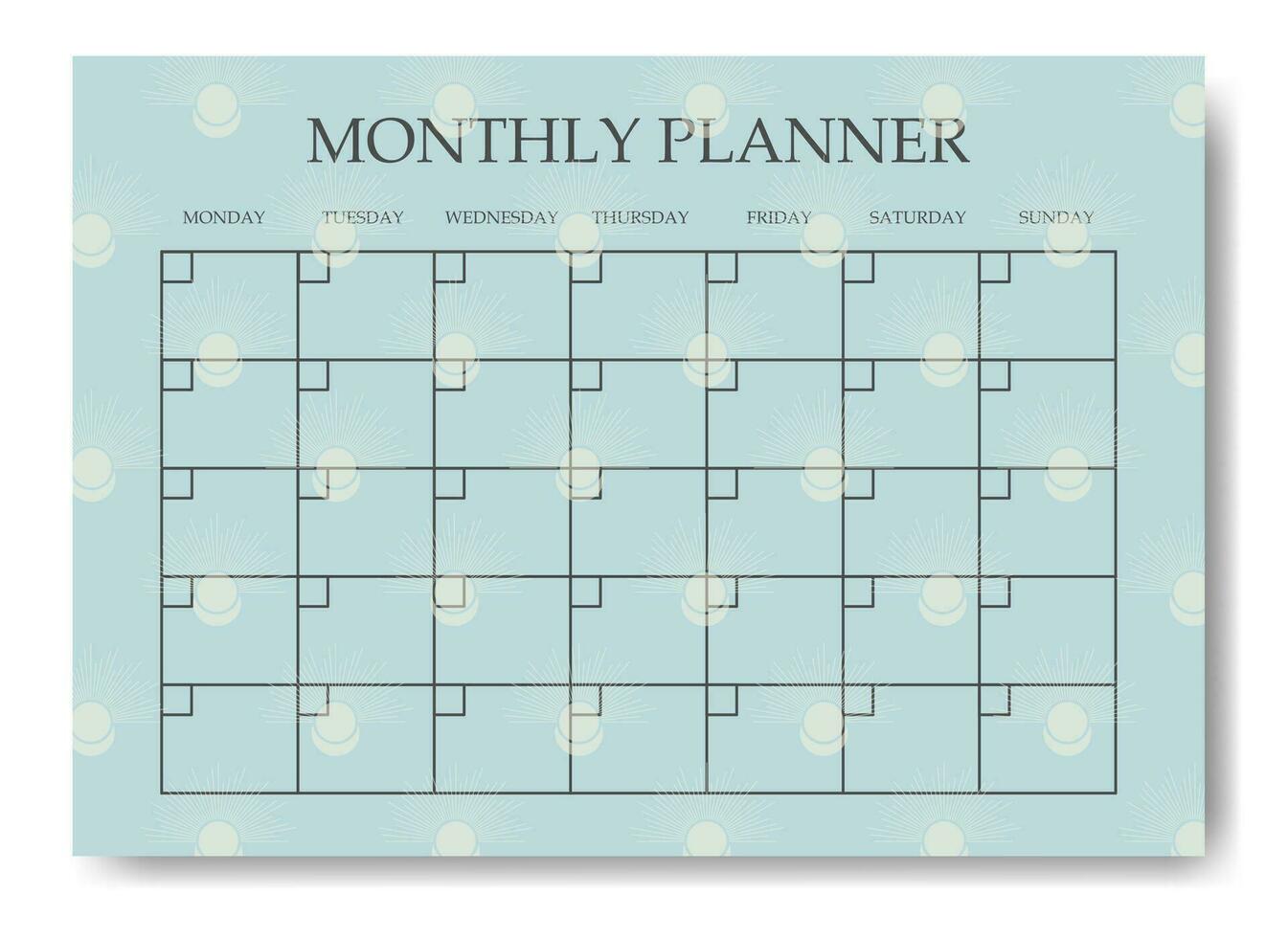 Monthly planner minimalist planner page design. Categories of notes ... Monthly planner minimalist planner page design. Categories of notes ...