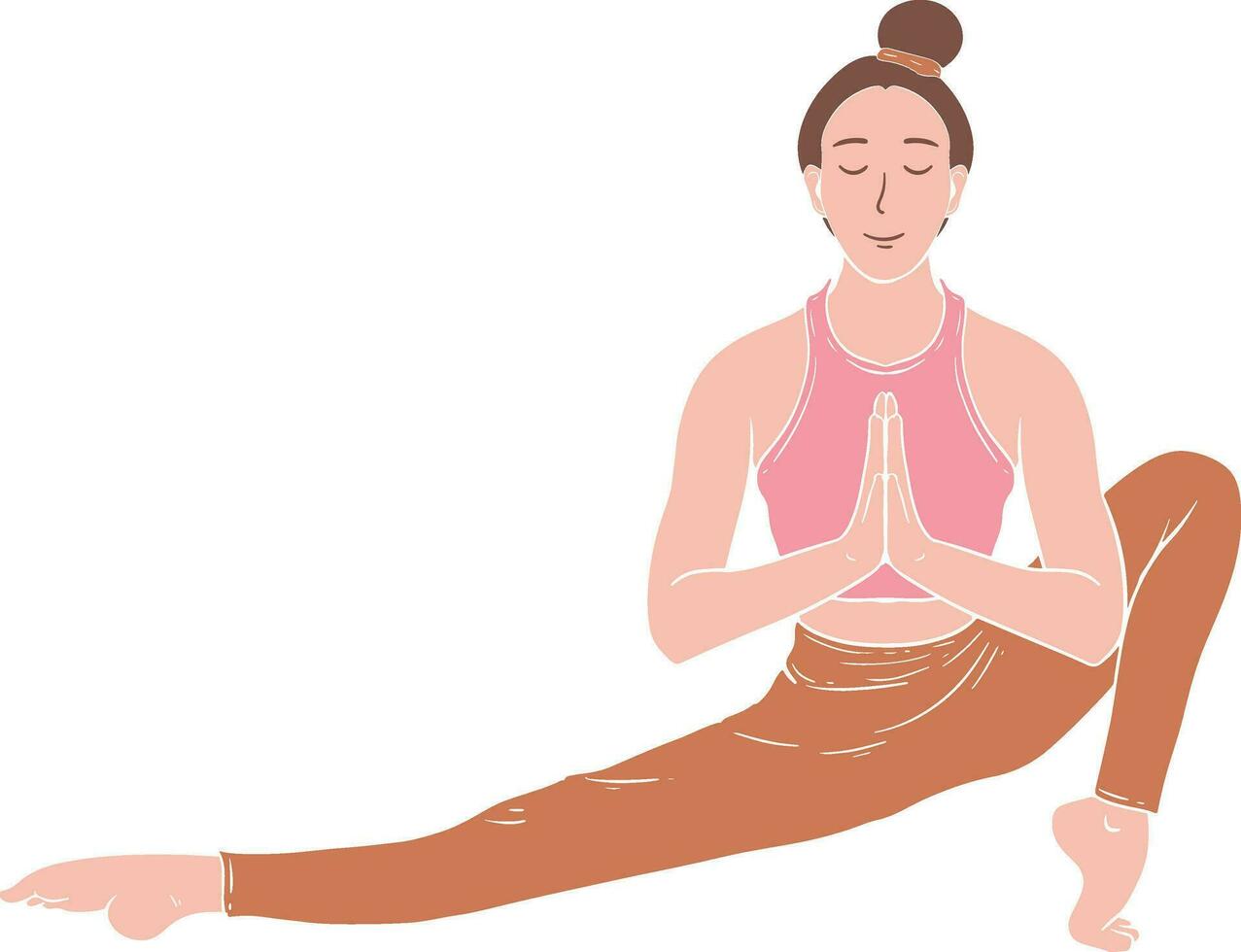 Woman Yoga Pose Illustration 25261614 Vector Art At Vecteezy