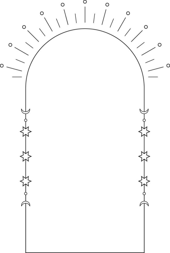 Celestial Monoline Arch Frame Element 25261628 Vector Art at Vecteezy