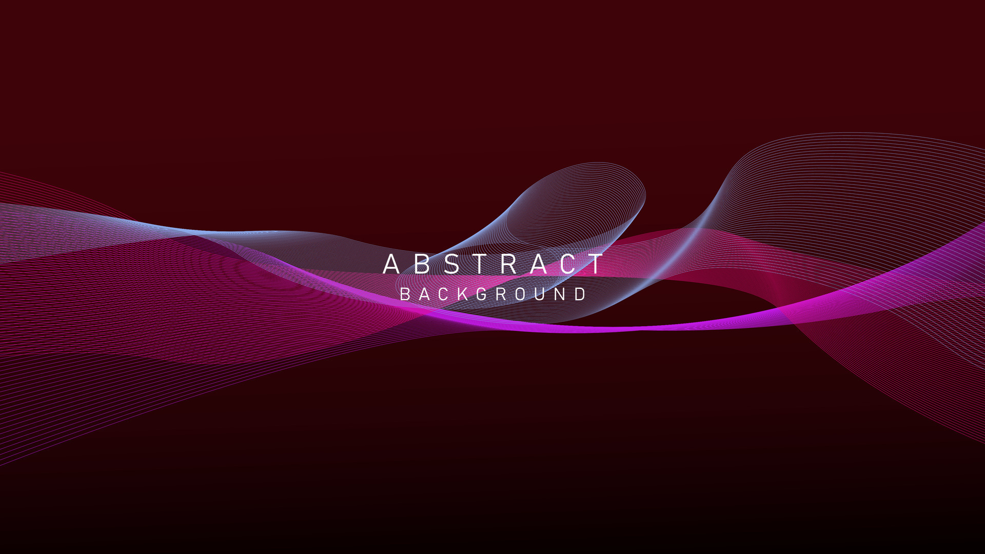 Abstract Dark Red Gradient Background With Flowing Wave Lines Modern