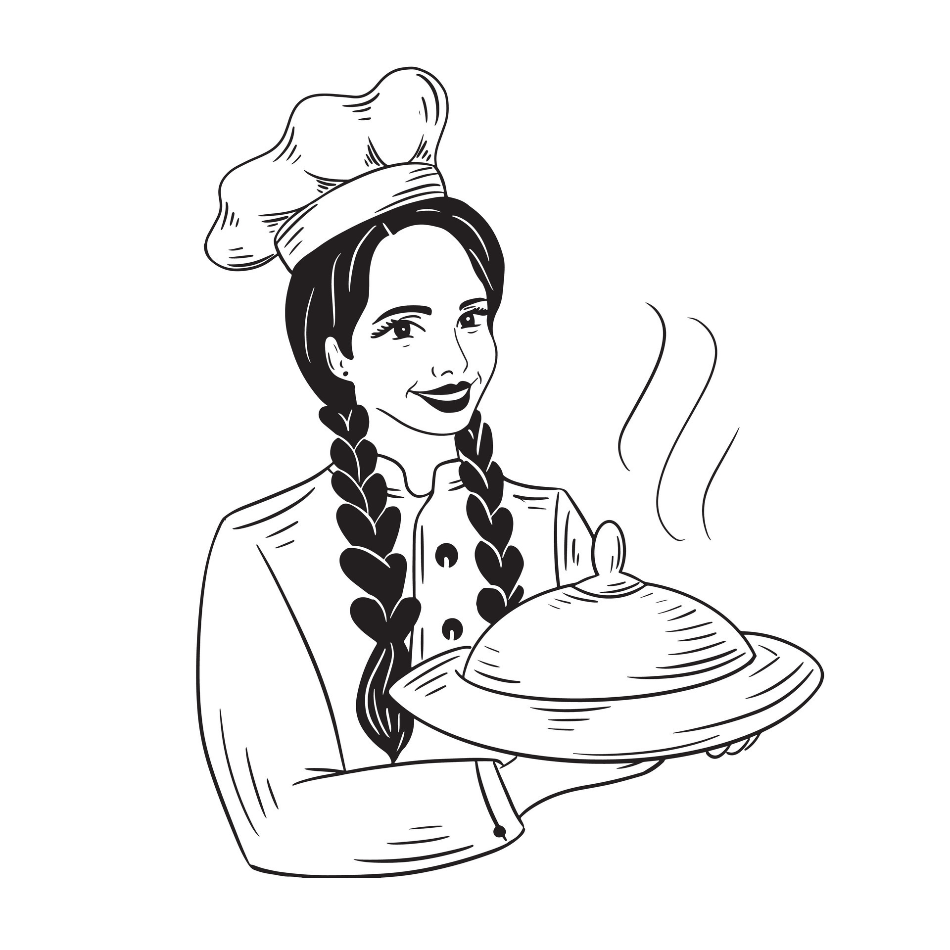 Chef Clipart Black And White