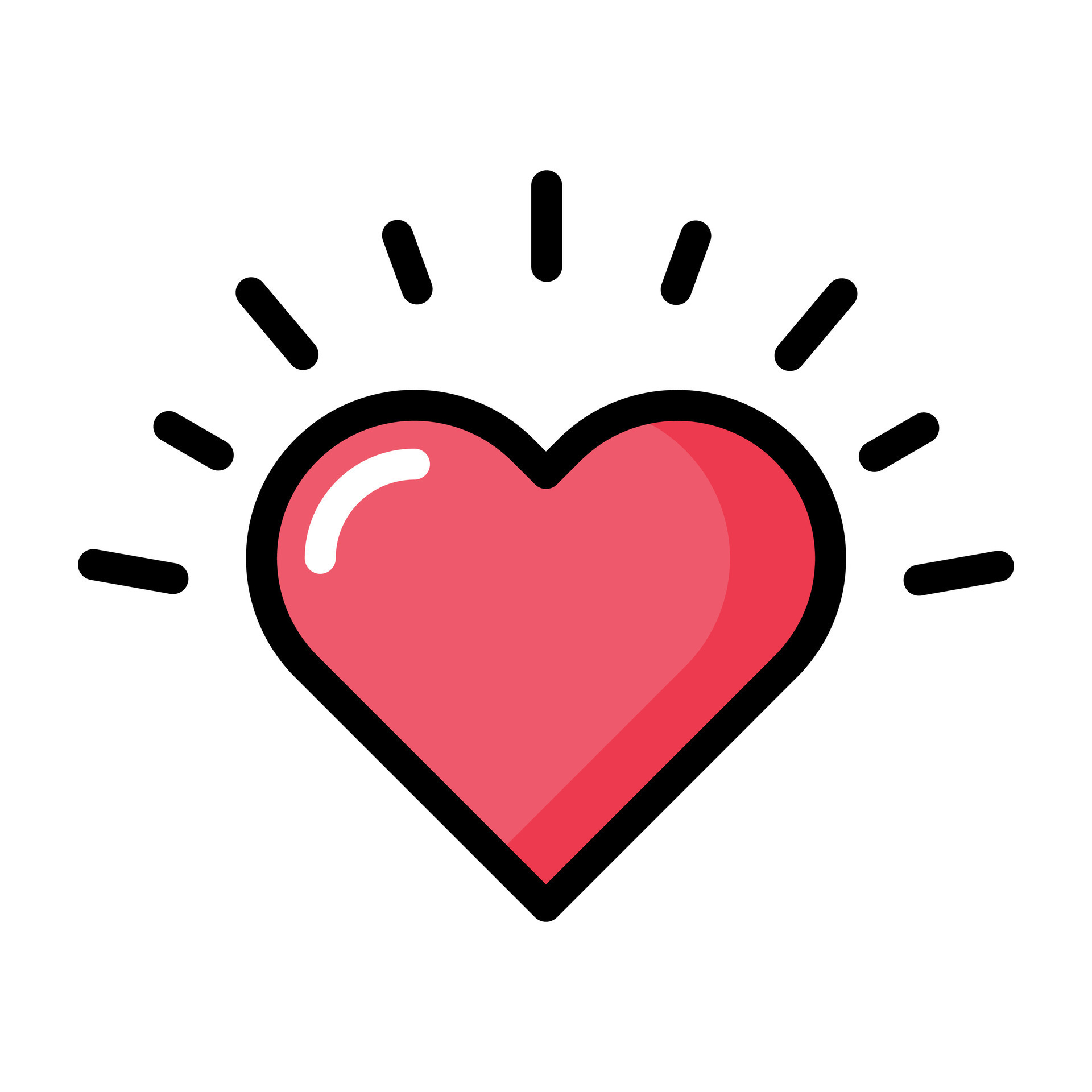 Flat line heart icon. 25268168 Vector Art at Vecteezy