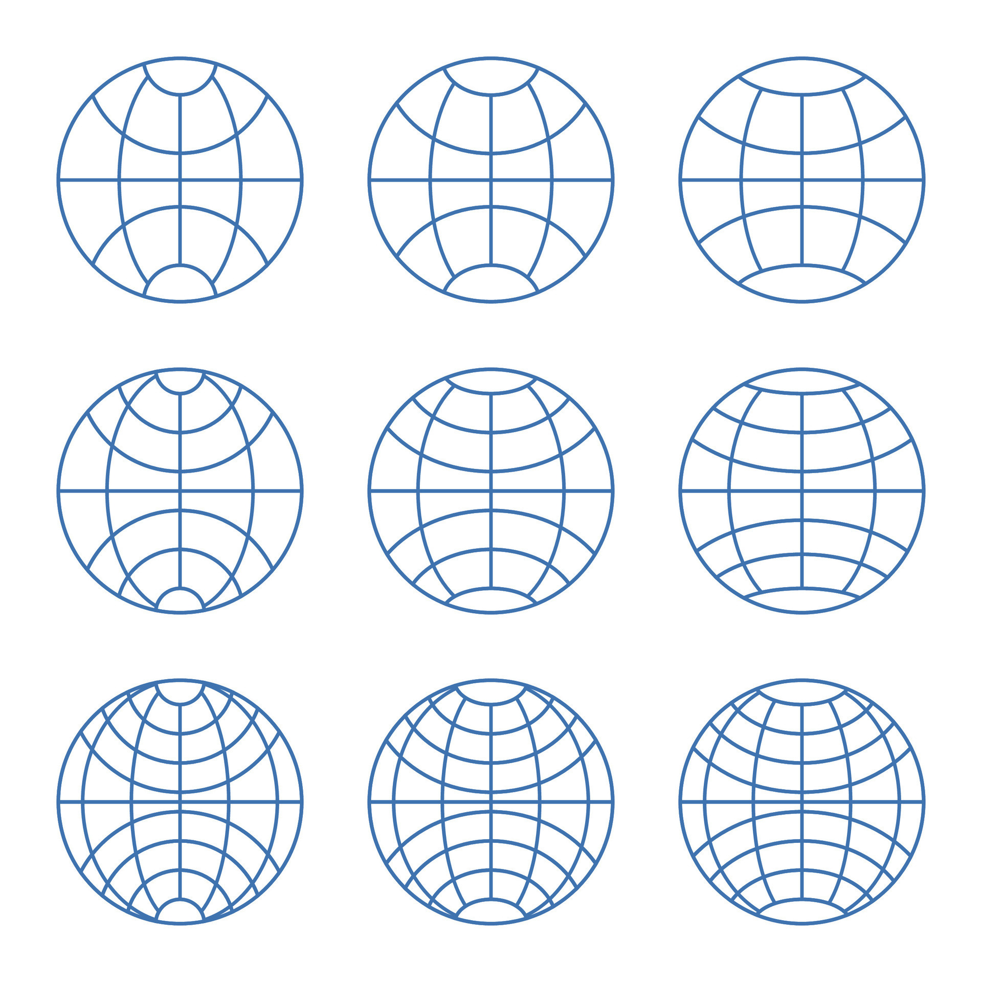 Set Of World Icons Flat Line Design On White Background Vector Illustration For Web App