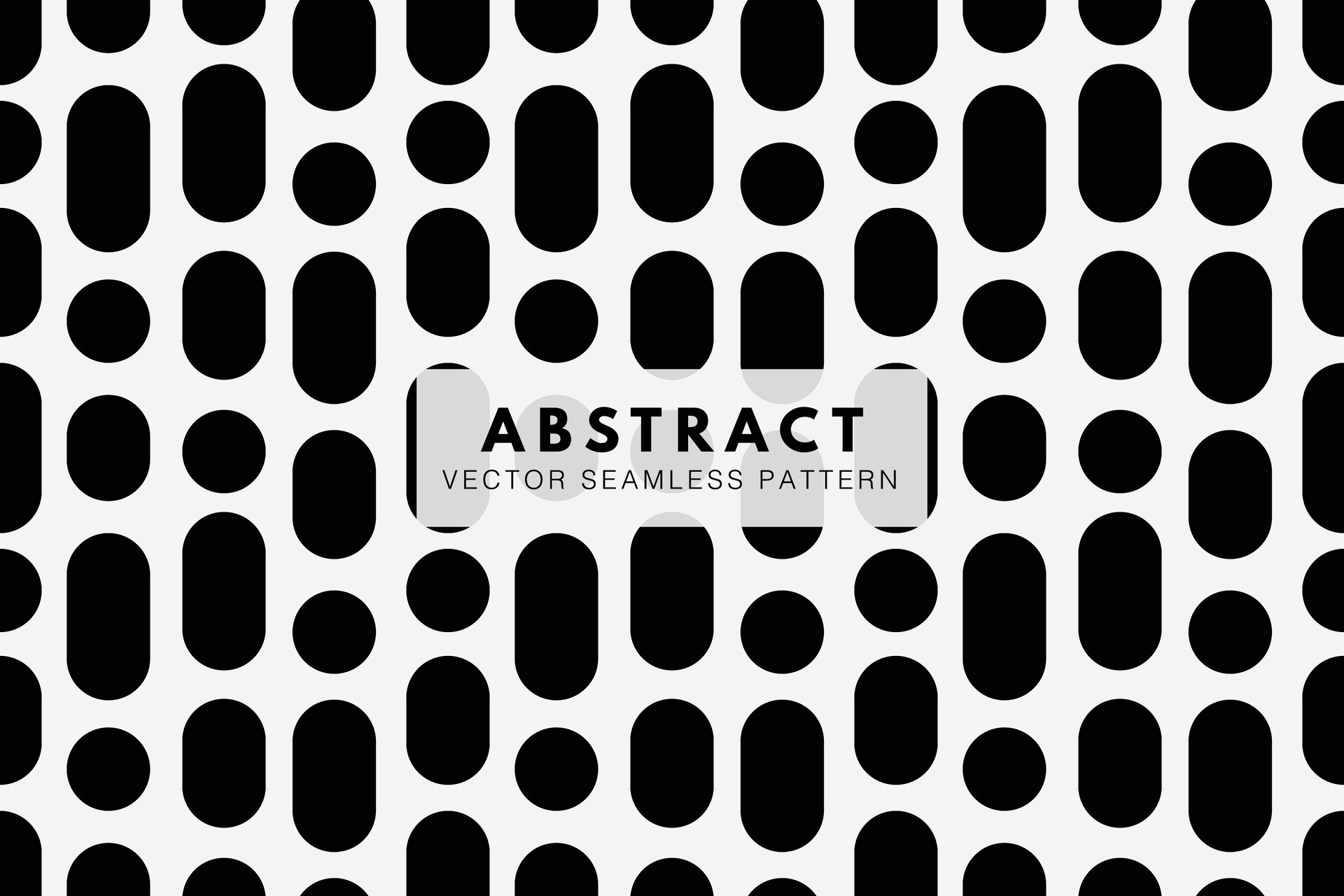 Geometric simple circles and oblong shapes seamless repeat vector ...