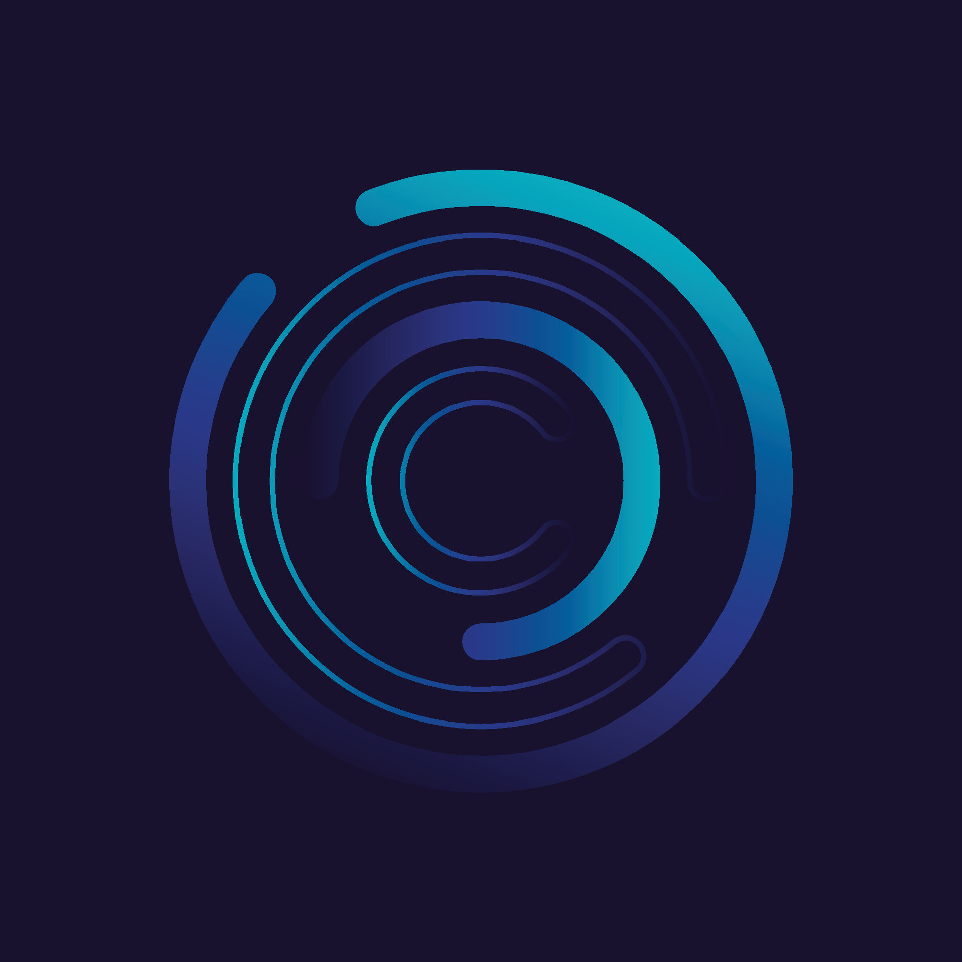 Creative Connection Icon Logo Design Circular Network Data Geometric