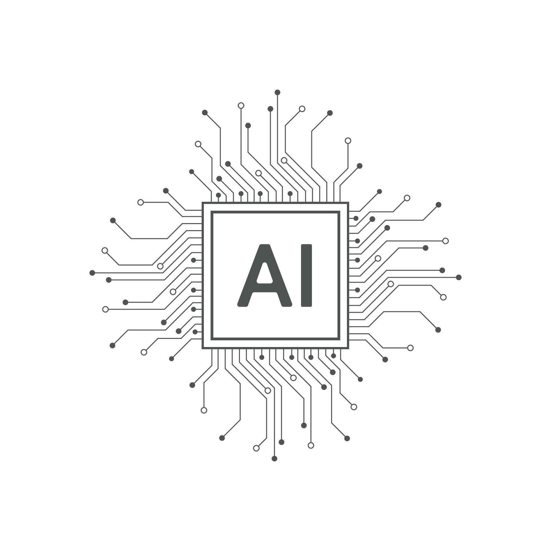 Artificial Intelligence Circuit Line Style Machine Learning Design Smart Network Digital
