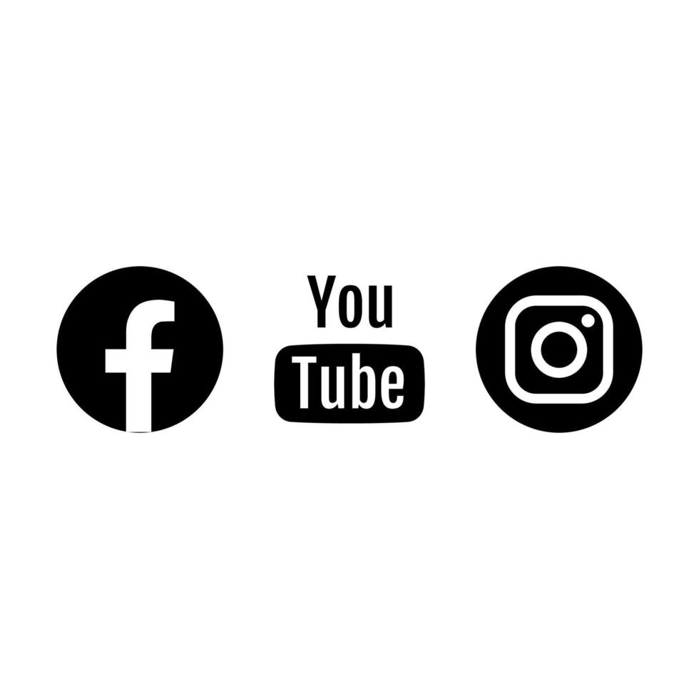Facebook Youtube Instagram logo vector 25270844 Vector Art at Vecteezy