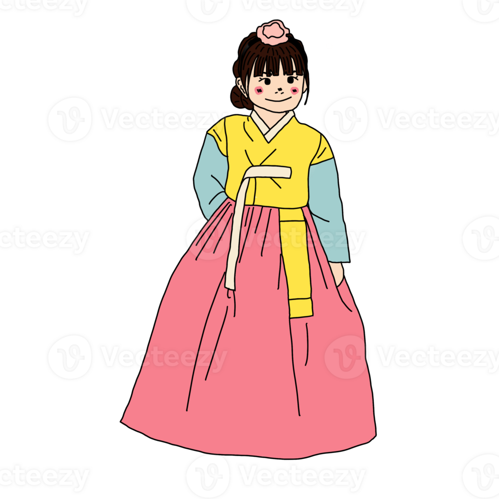 Korean Hanbok Girl 25272012 Png