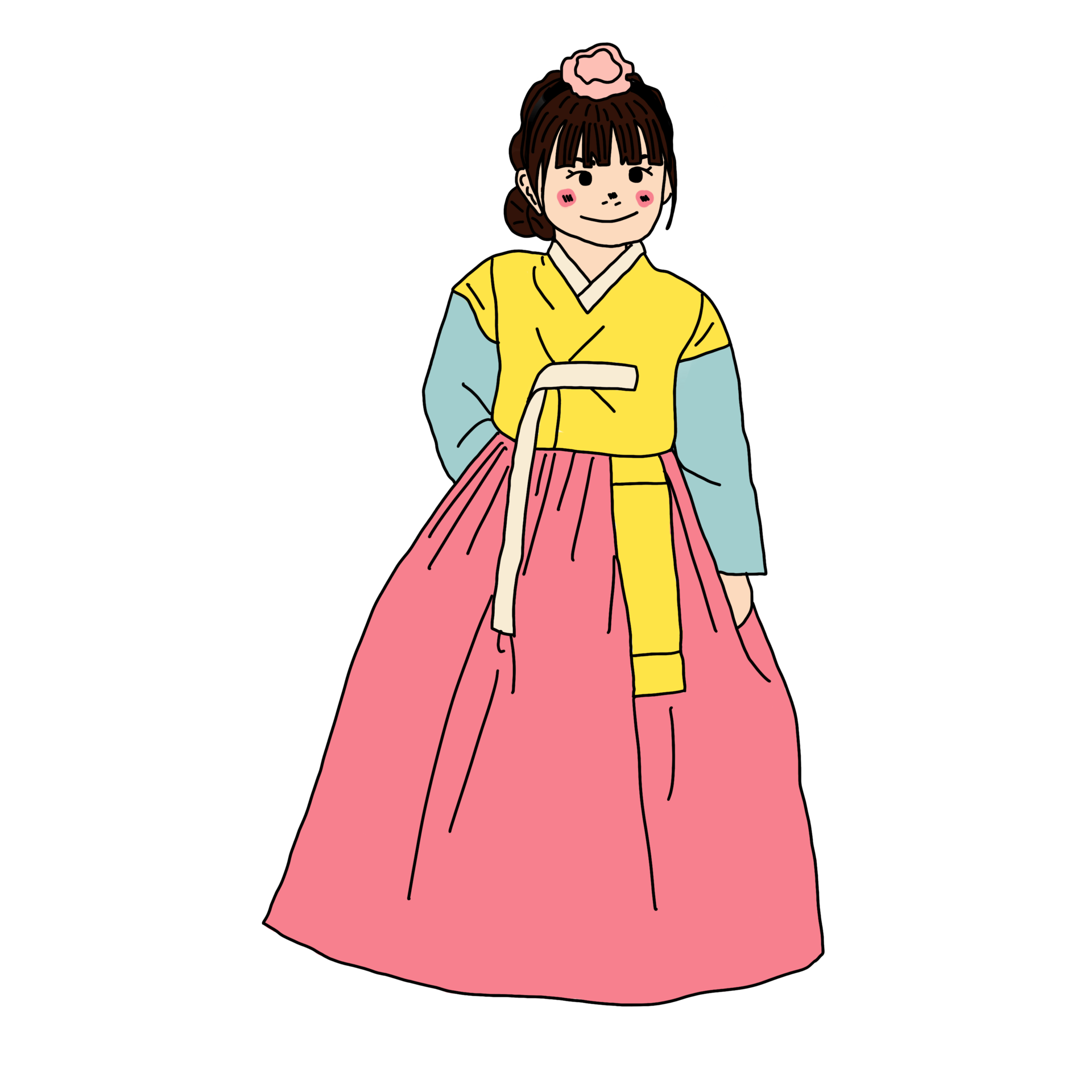 Korean Hanbok Girl 25272012 Png