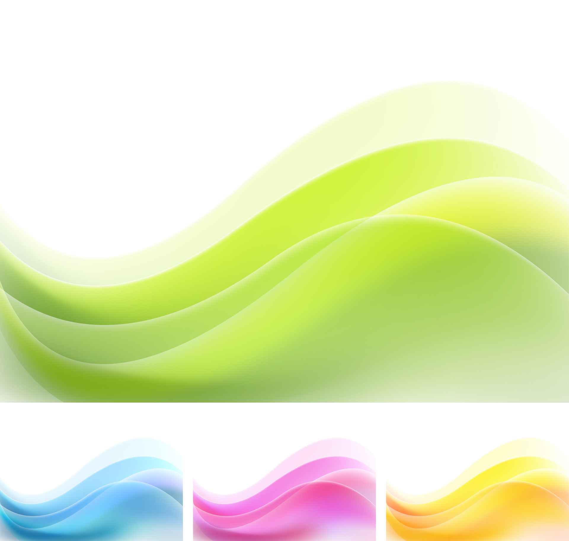 Set of vibrant abstract waves backgrounds 25272882 Vector Art at Vecteezy