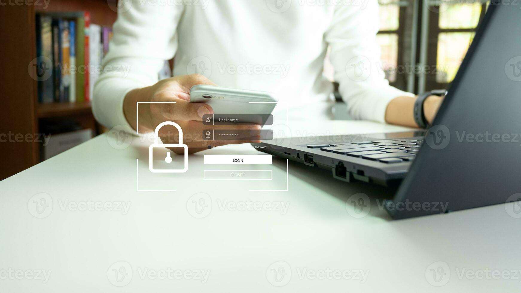 Verification Of Information With Finger Print By Smart Phone Internet Security Online