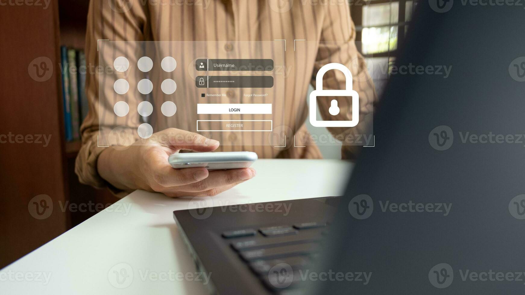 Verification Of Information With Finger Print By Smart Phone Internet Security Online