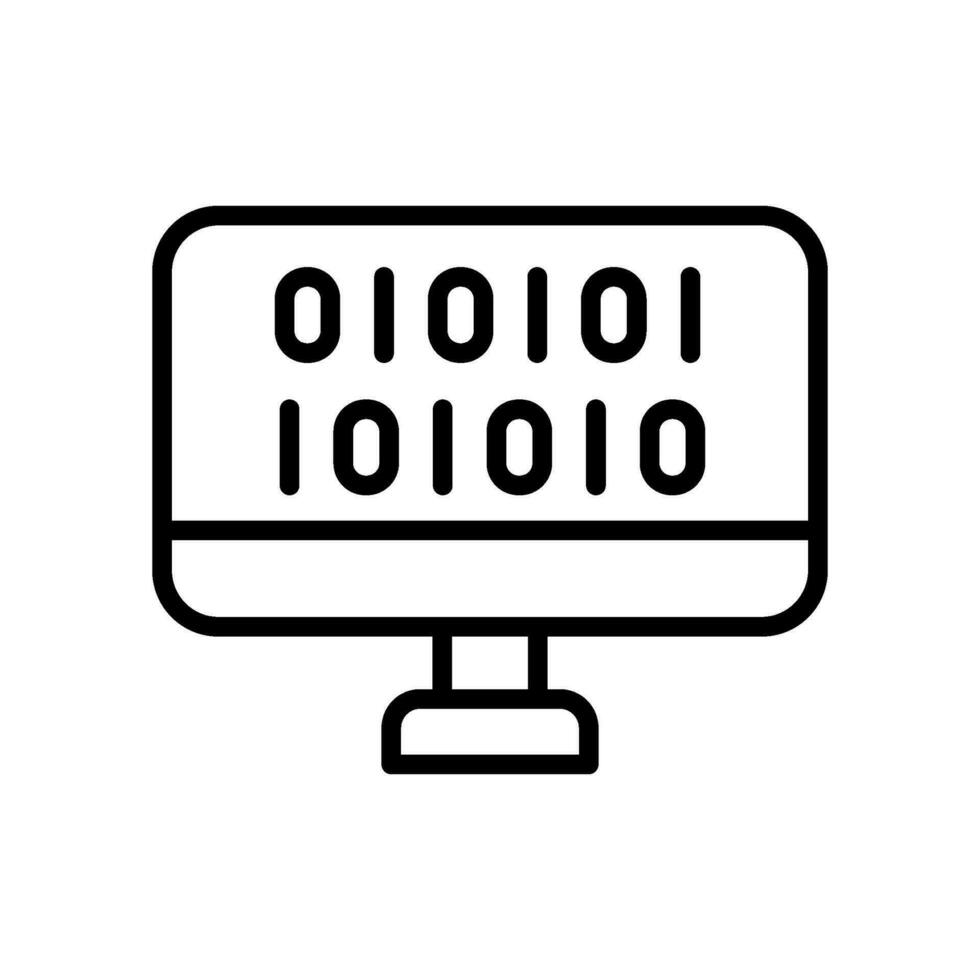 a binary icon in line style 25275168 Vector Art at Vecteezy