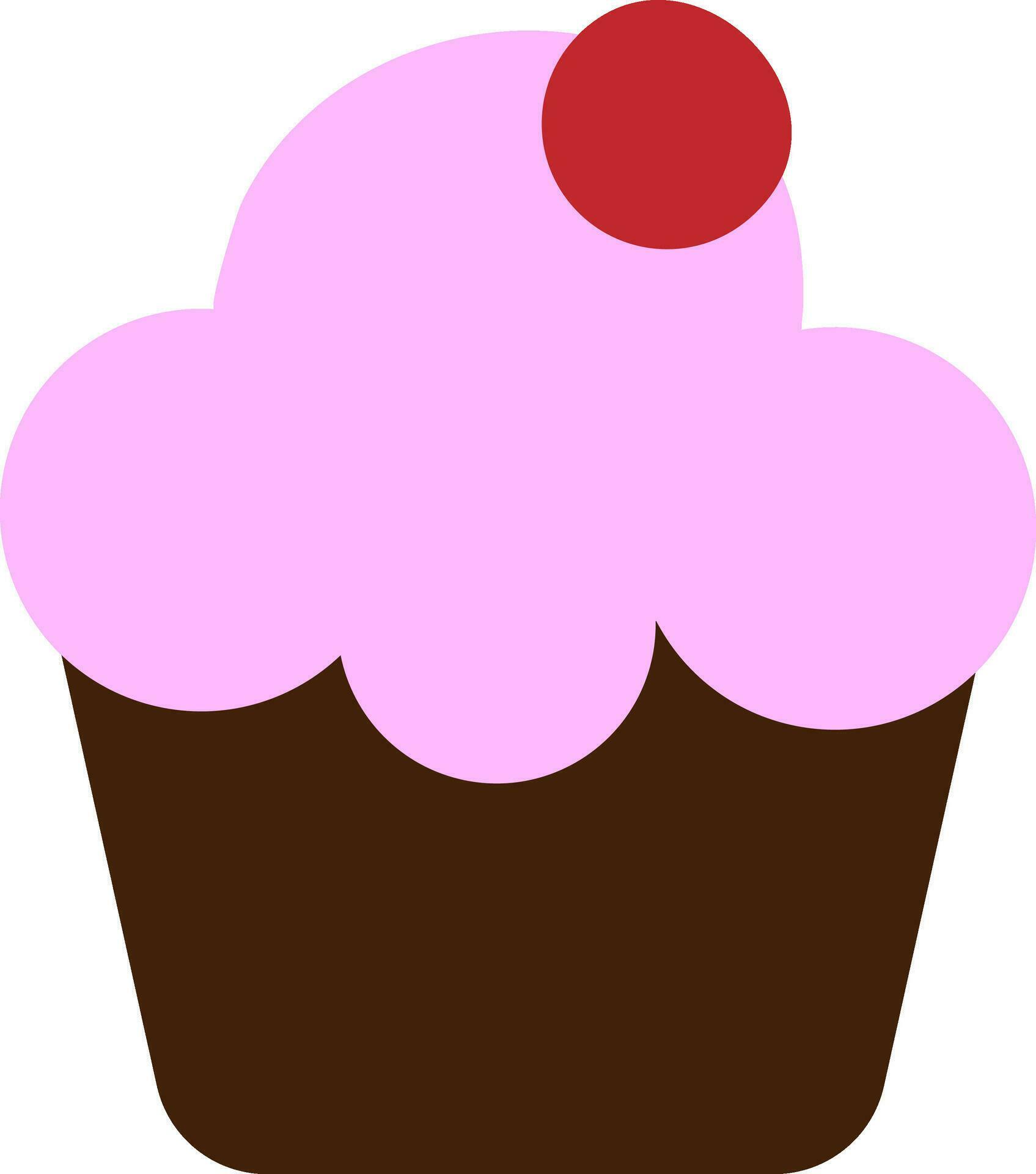 Brown And Pink Decorated Cup Cake 25279483 Vector Art At Vecteezy
