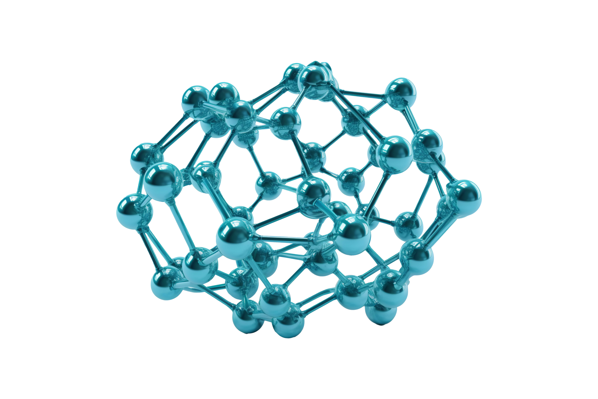 3d Model Of Abstract Blue Molaculer Structure 25280106 Png
