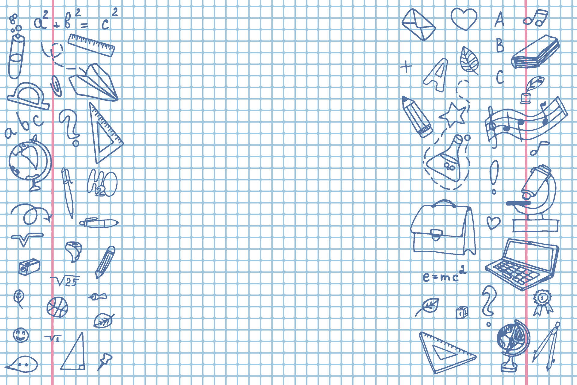 School Doodle On Notebook Page Vector Background File Vector Illustration 25280505 Vector Art