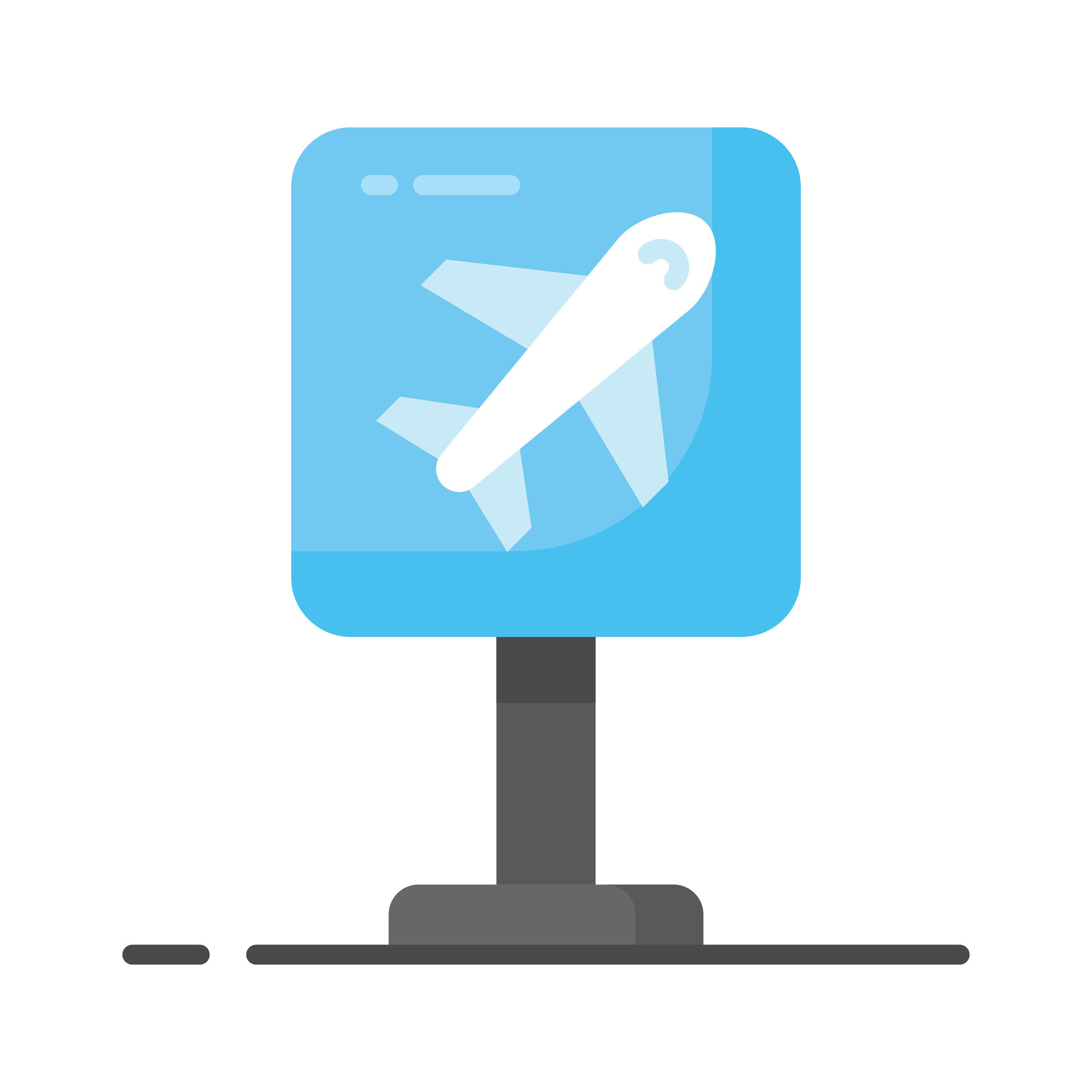 Check this carefully crafted designed icon of airport sign board in ...