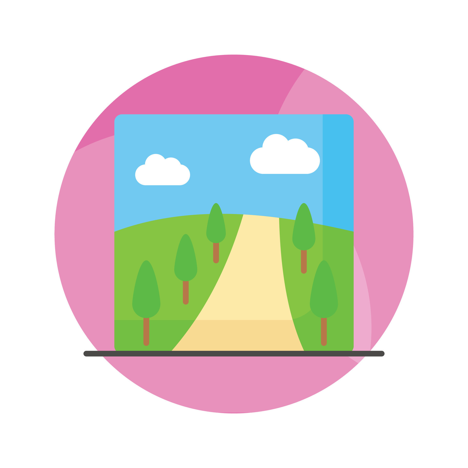 Beautifully designed landscape vector in modern style, easy to use and ...