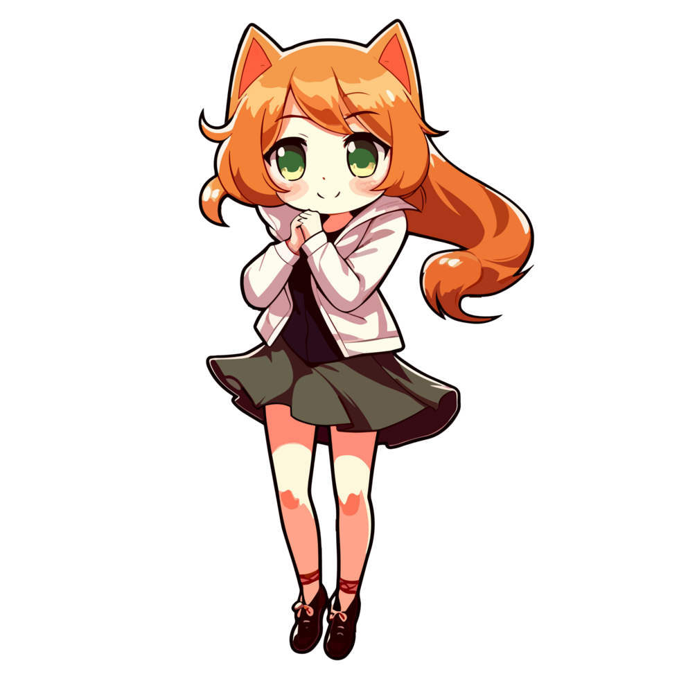 A Girl With A Cat Ears 25288662 Png