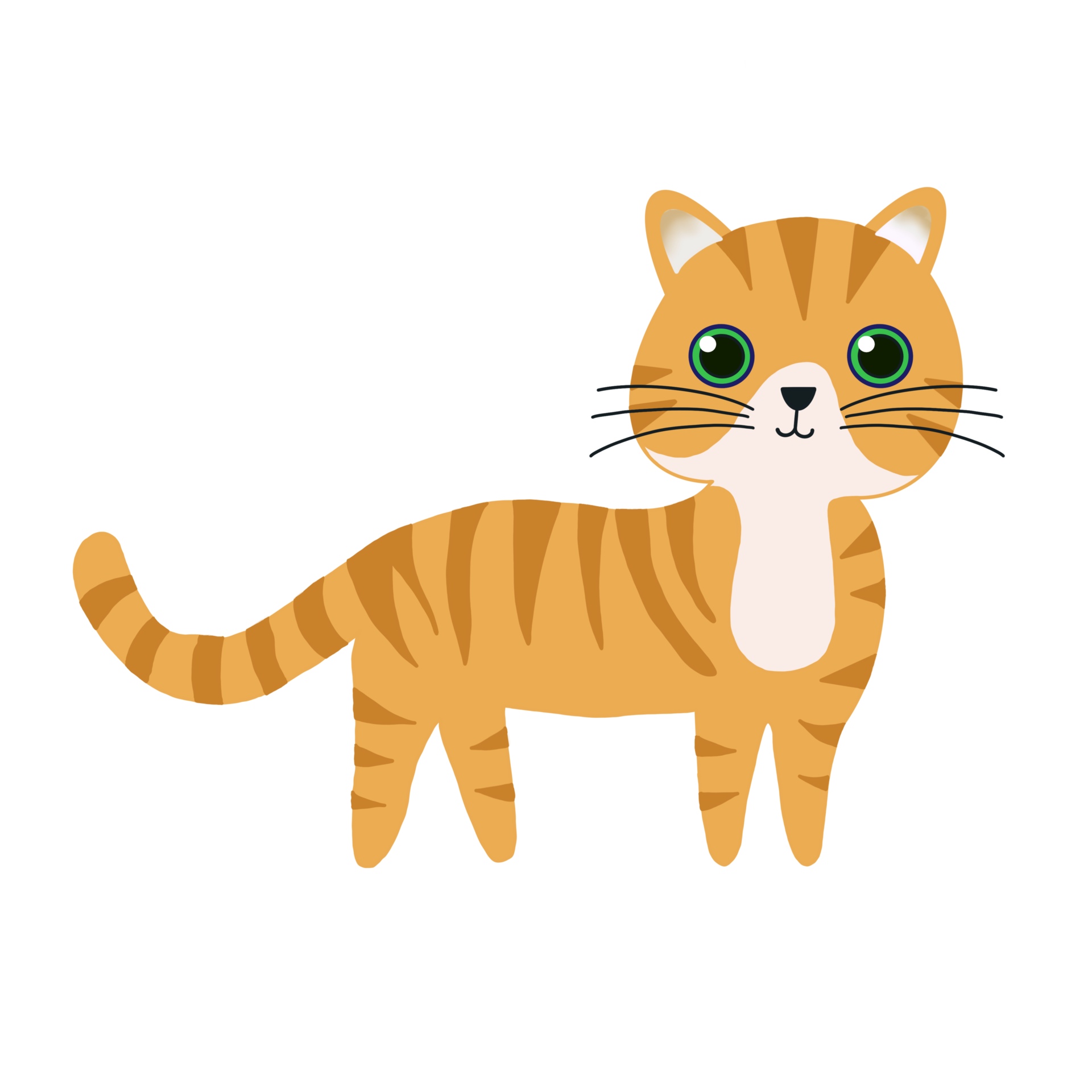 cute little cat walking orange tabby kitten cartoon illustration ... cute little cat walking orange tabby kitten cartoon illustration ...