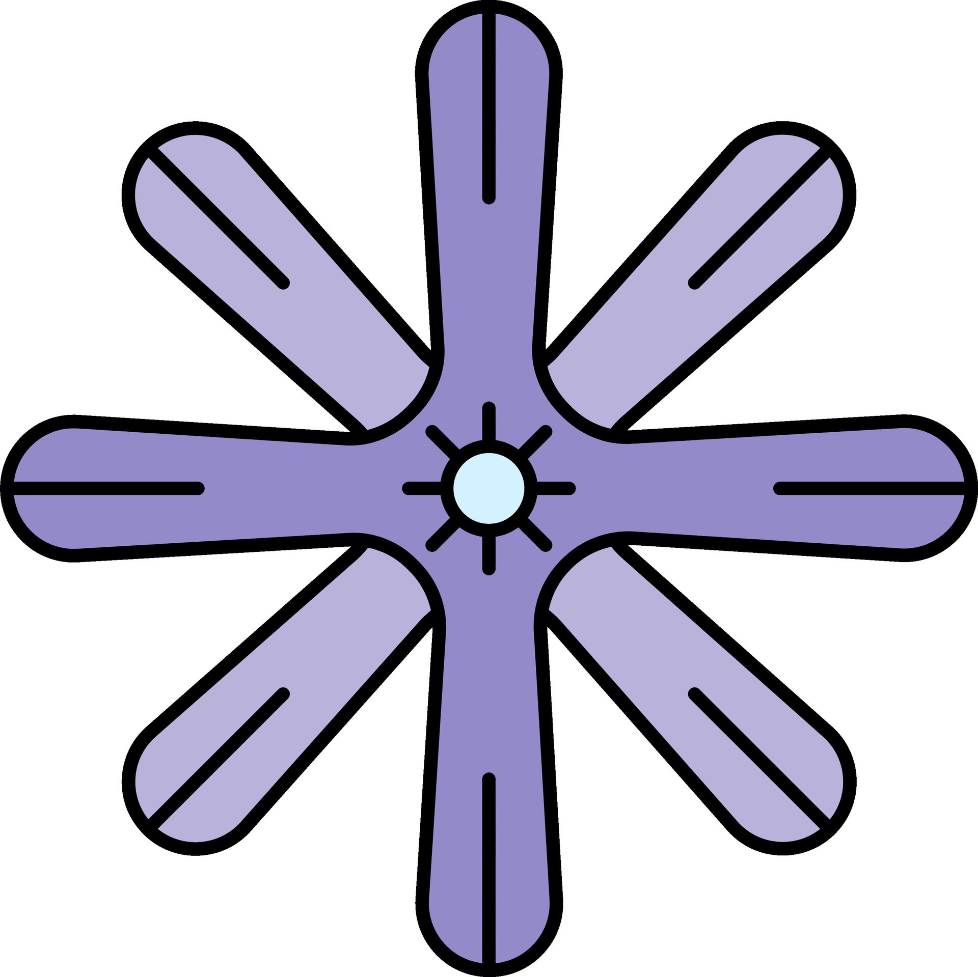 Violet Flower Icon on White Background. 25289537 Vector Art at Vecteezy