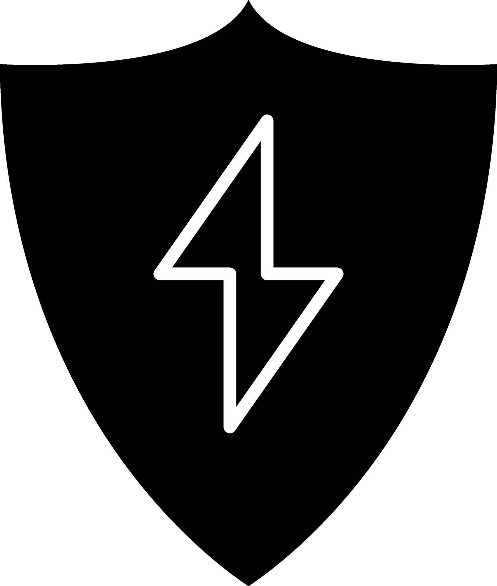 Glyph Style Electric Shield Icon Or Symbol 25289646 Vector Art At Vecteezy