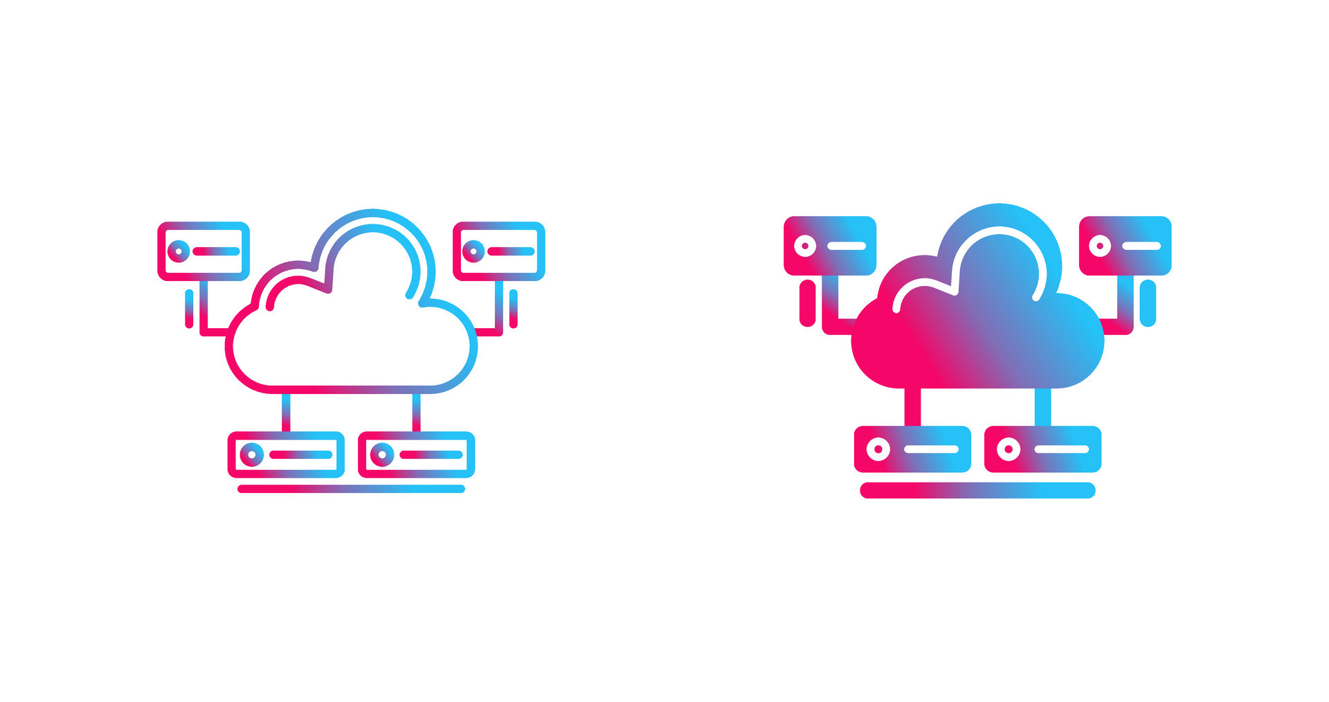 Cloud Database Vector Icon 25291792 Vector Art At Vecteezy