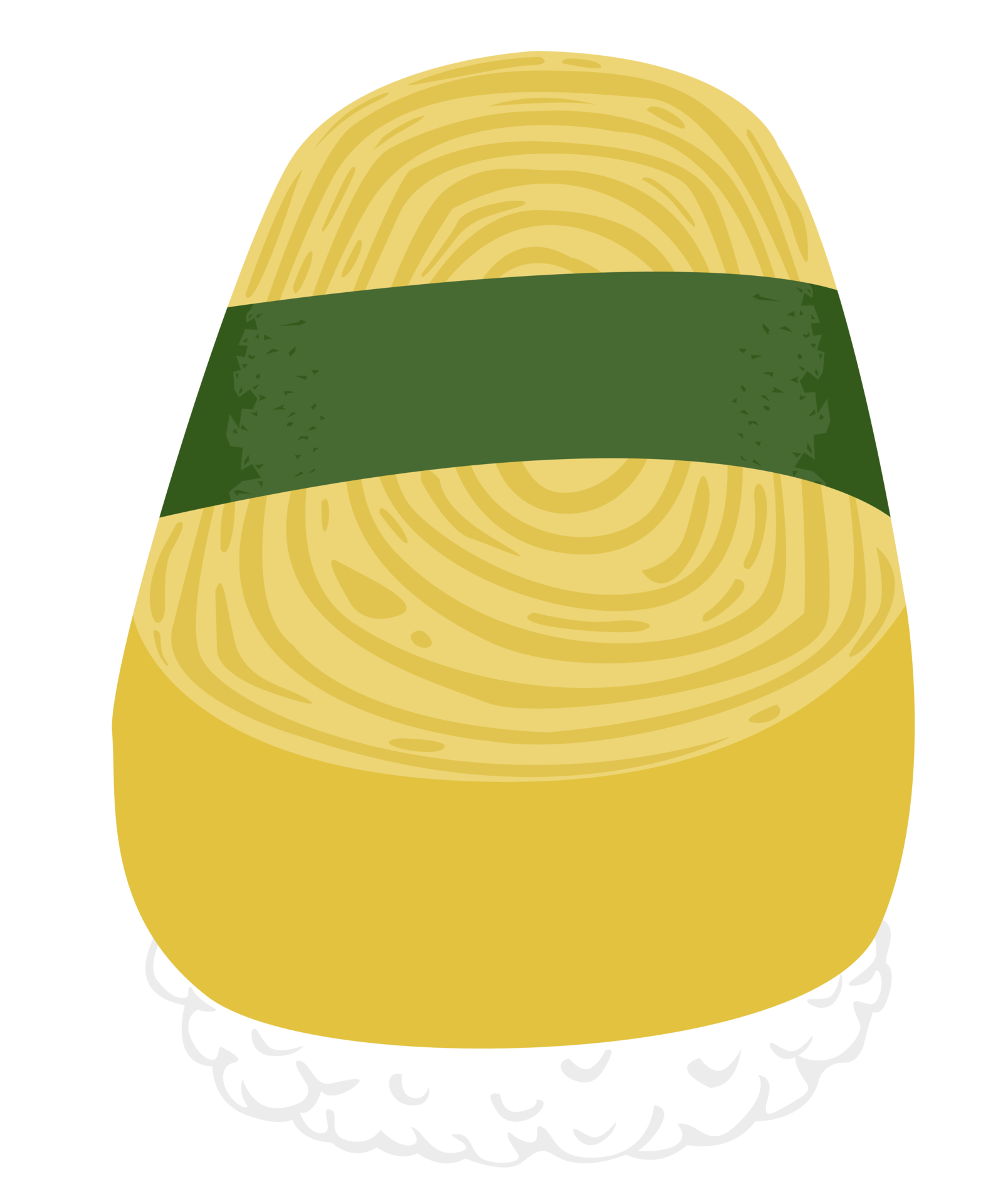 Tamago Egg Nigiri Sushi With Seaweed And Rice Ball Popular Japanese food. illustration 25297649 PNG